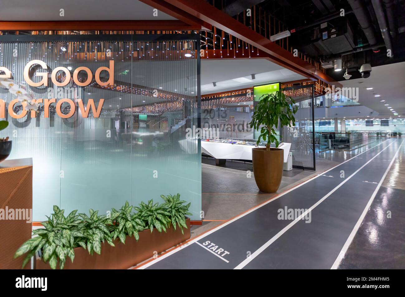 View of a stylish, modern office with a welcome area Stock Photo - Alamy