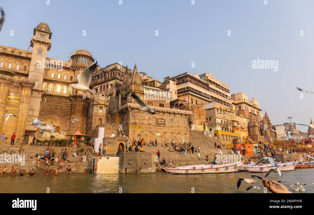 Varanasi, Uttar Pradesh, India - November 2022: Historic Varanasi city ...