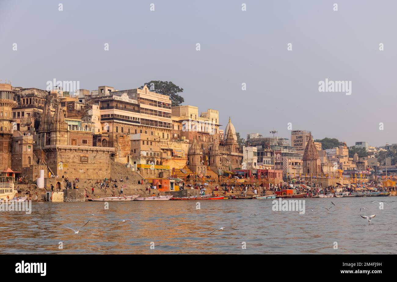 Varanasi, Uttar Pradesh, India - November 2022: Historic Varanasi city ...
