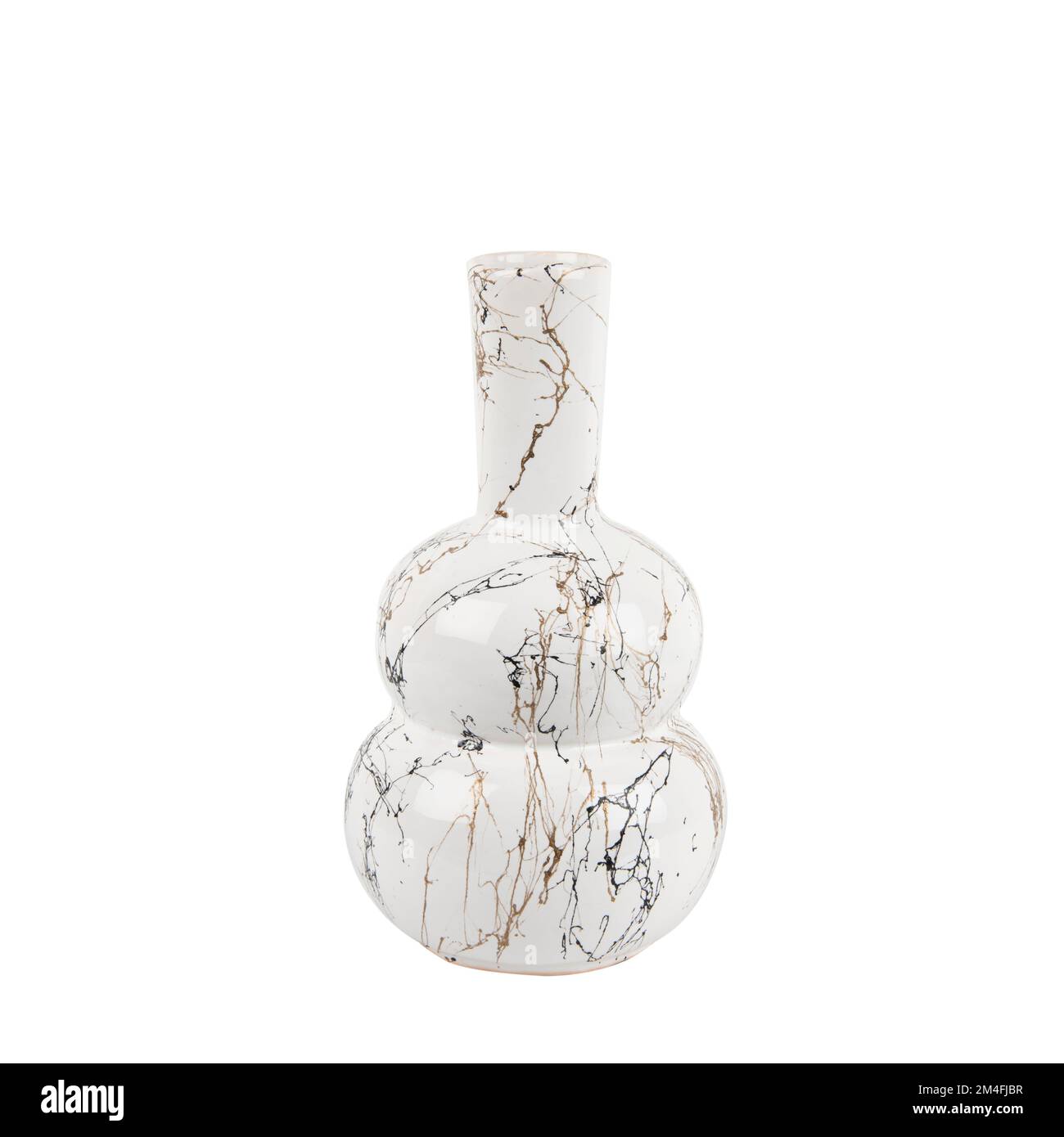 trendy design decorative ceramic vase isolated on white background ...