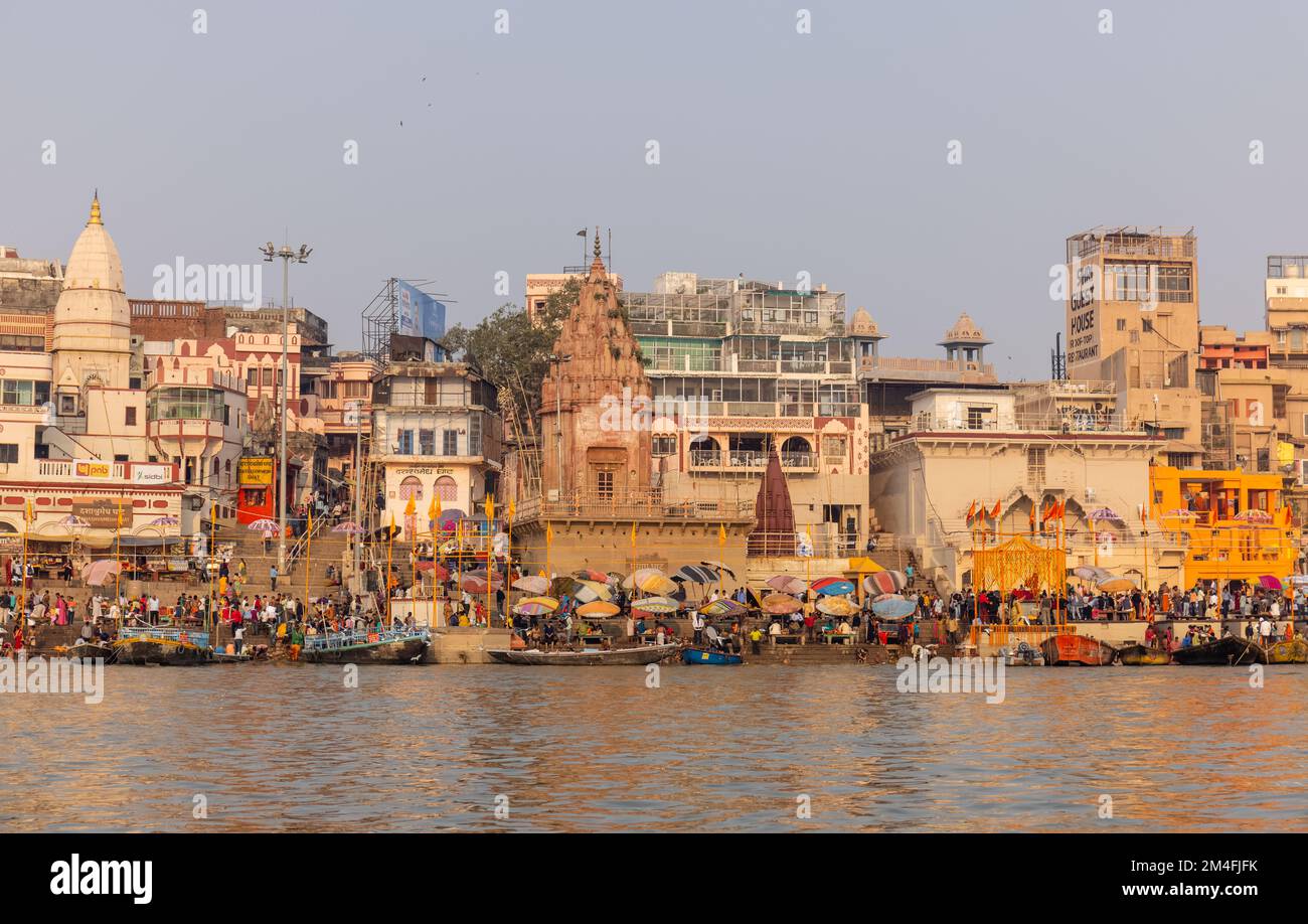 Varanasi, Uttar Pradesh, India - November 2022: Historic Varanasi city ...