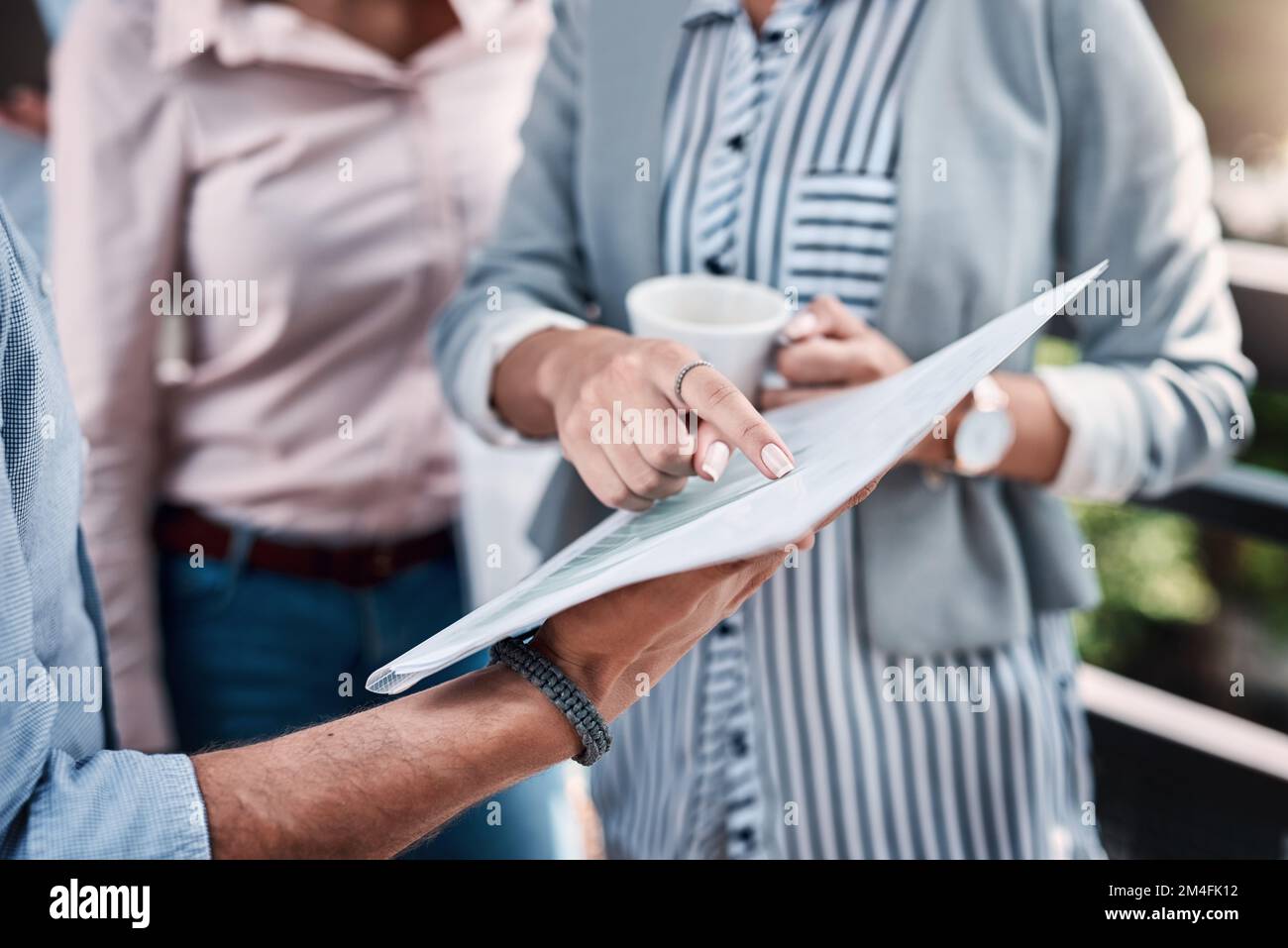 The reports vouch for their continuous growth and success. Closeup shot ...