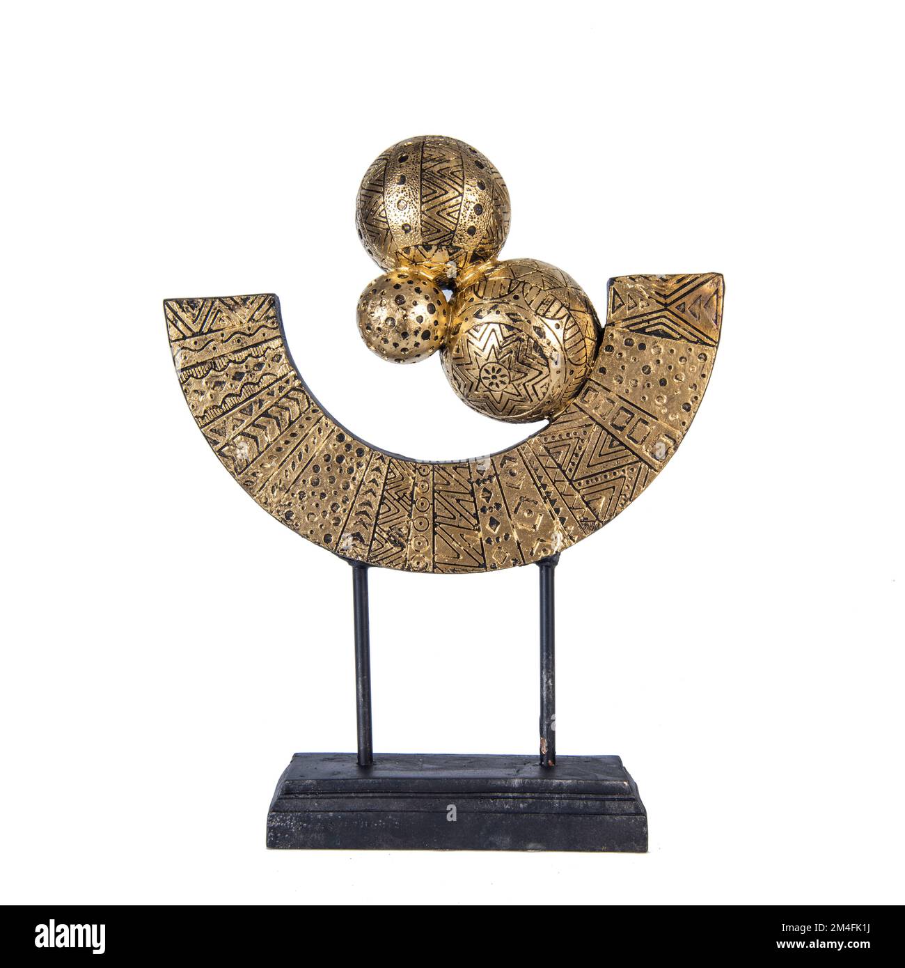 marble and metal abstract decorative object for home decoration ...