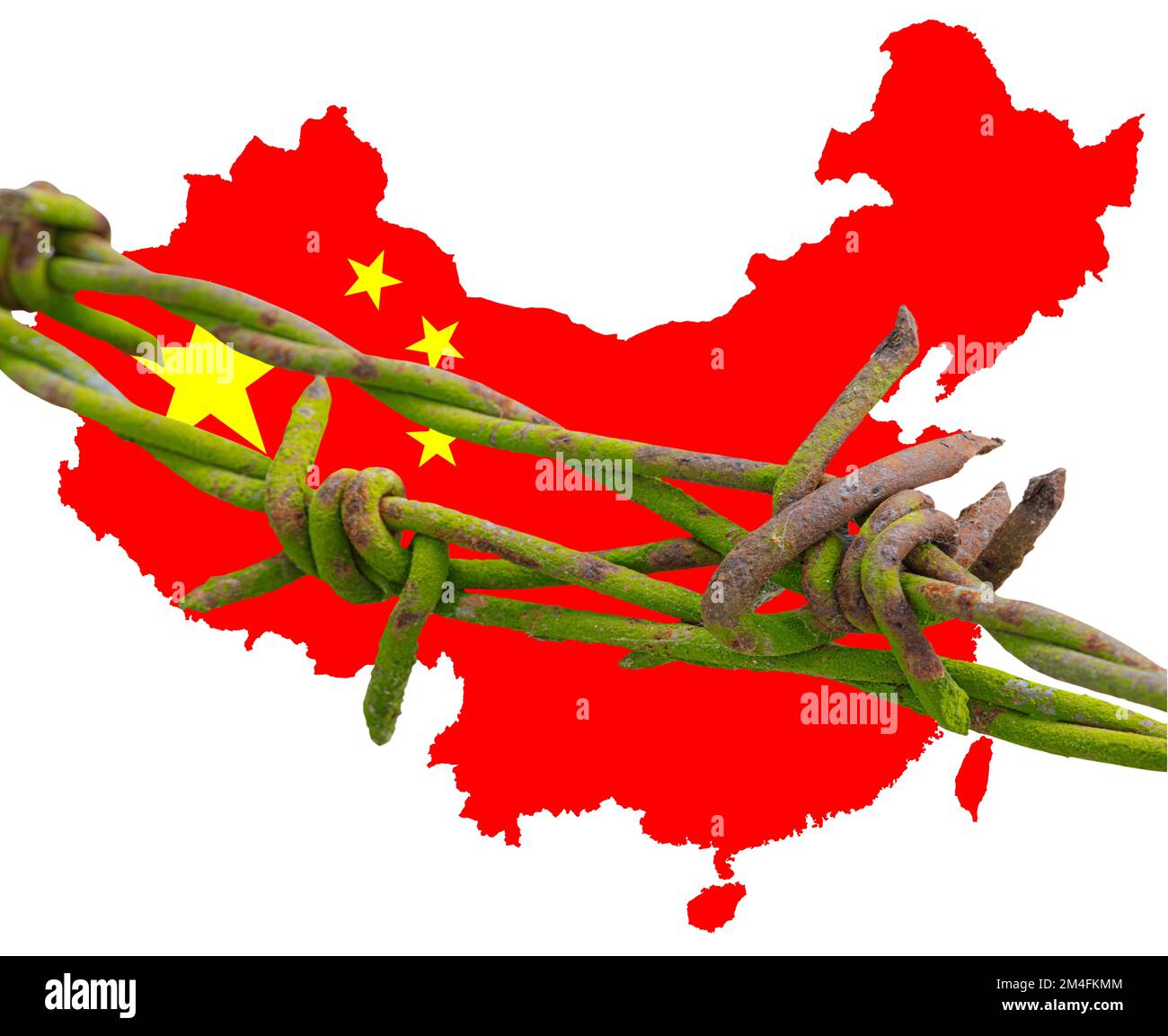Map of China Illustrating the Chinese Lockdown of Covid 19 Stock Photo ...