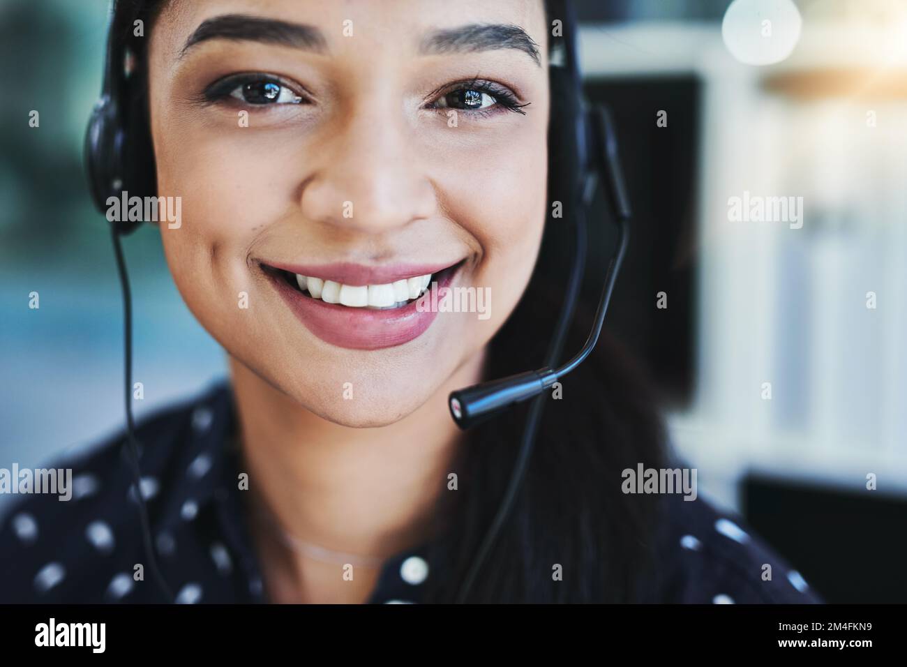Closeup portrait smiling woman working hi-res stock photography and ...