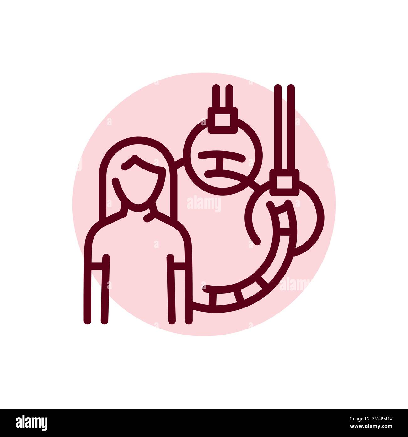 Acrobatics for children olor line icon. Children learning. Pictogram ...