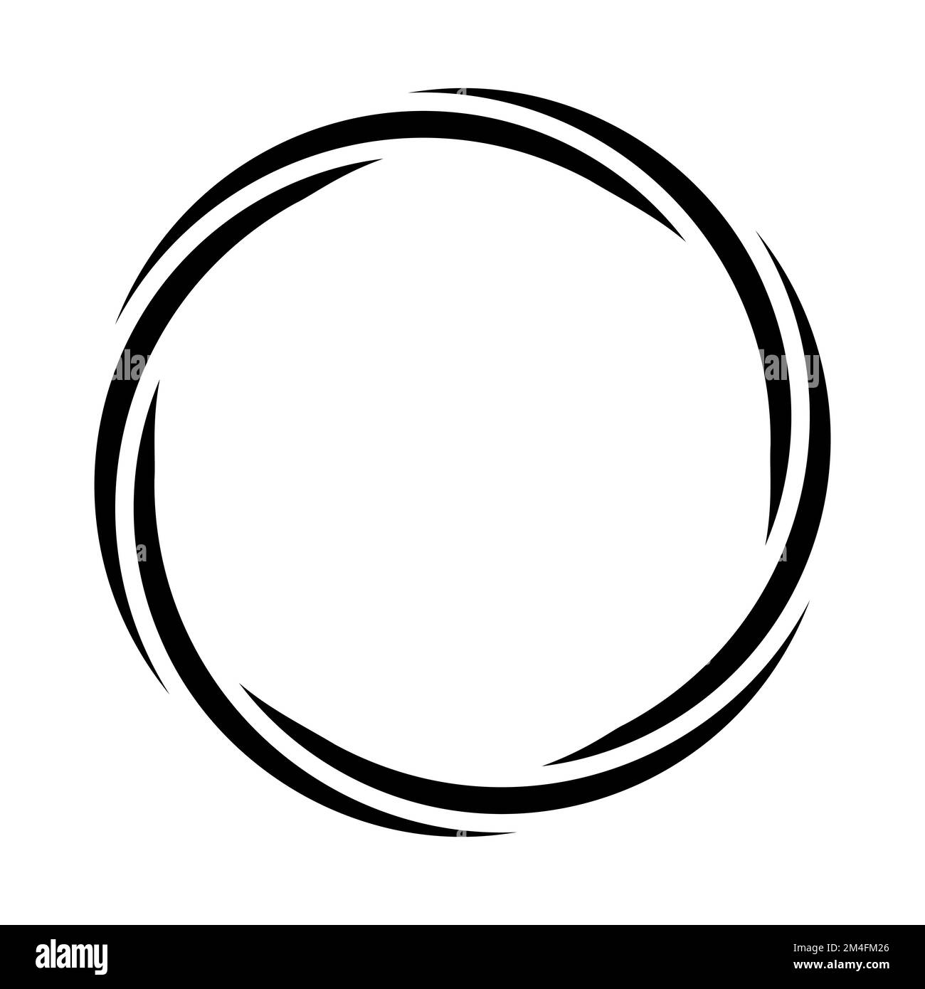 Circle logo pattern, round line frame element, circular icon swirl ...