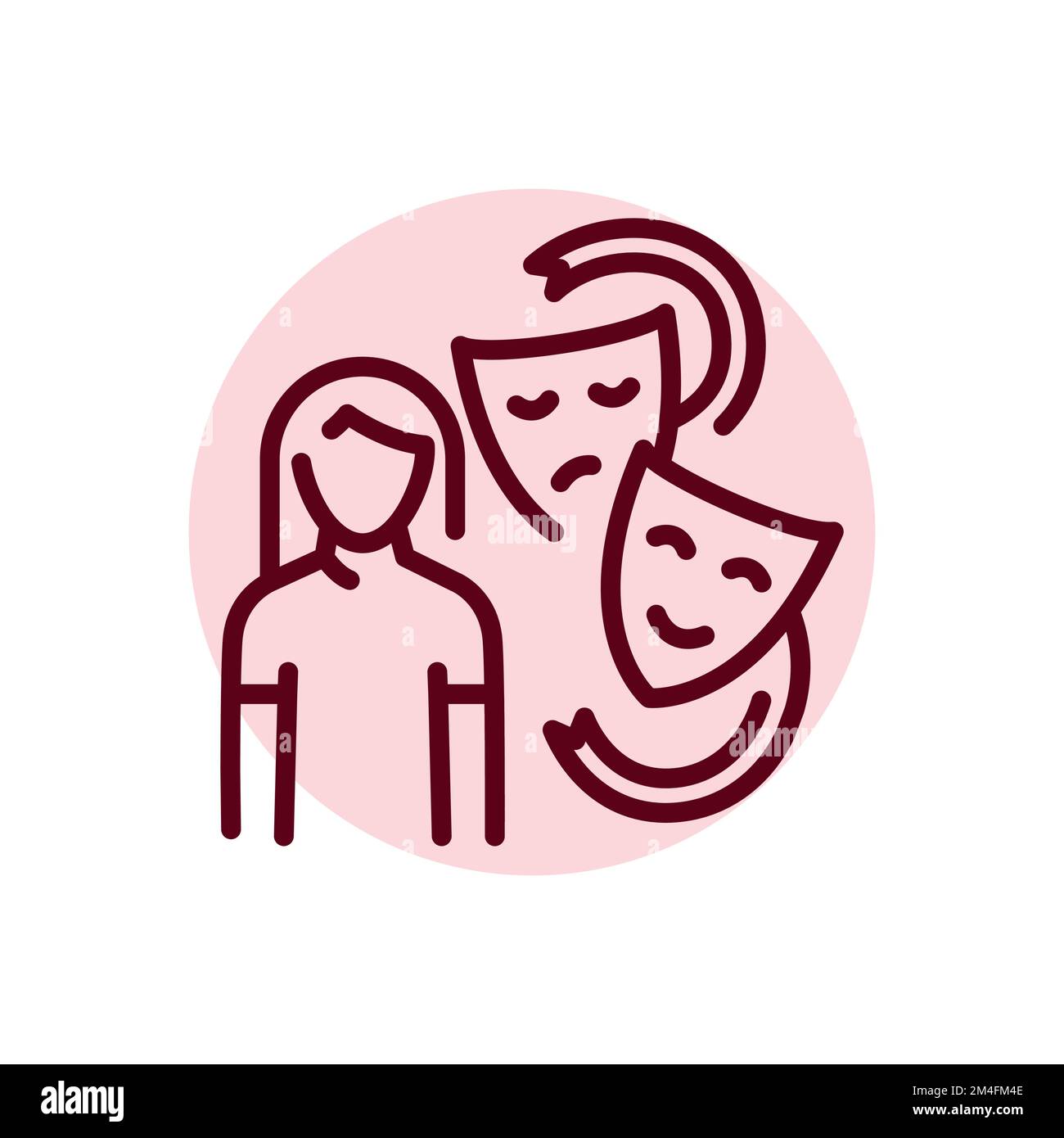 Acting for children olor line icon. Children learning. Pictogram for ...