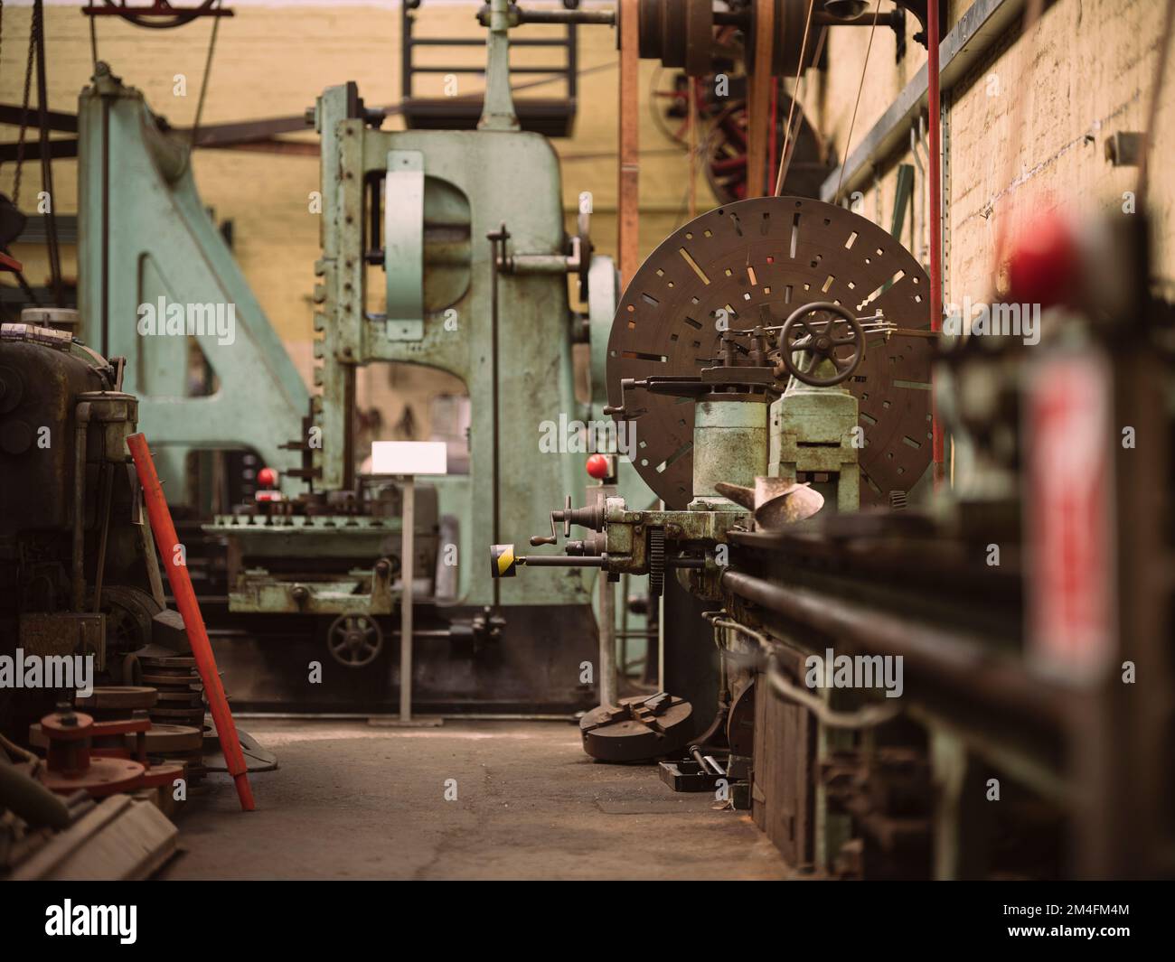 The belt drive system in the machine workshop in Underfall Yard ...