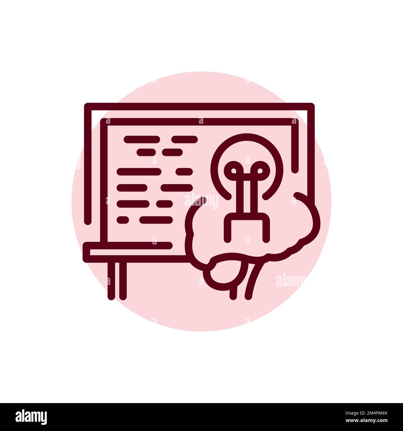 Smart school program olor line icon. Children learning. Pictogram for ...