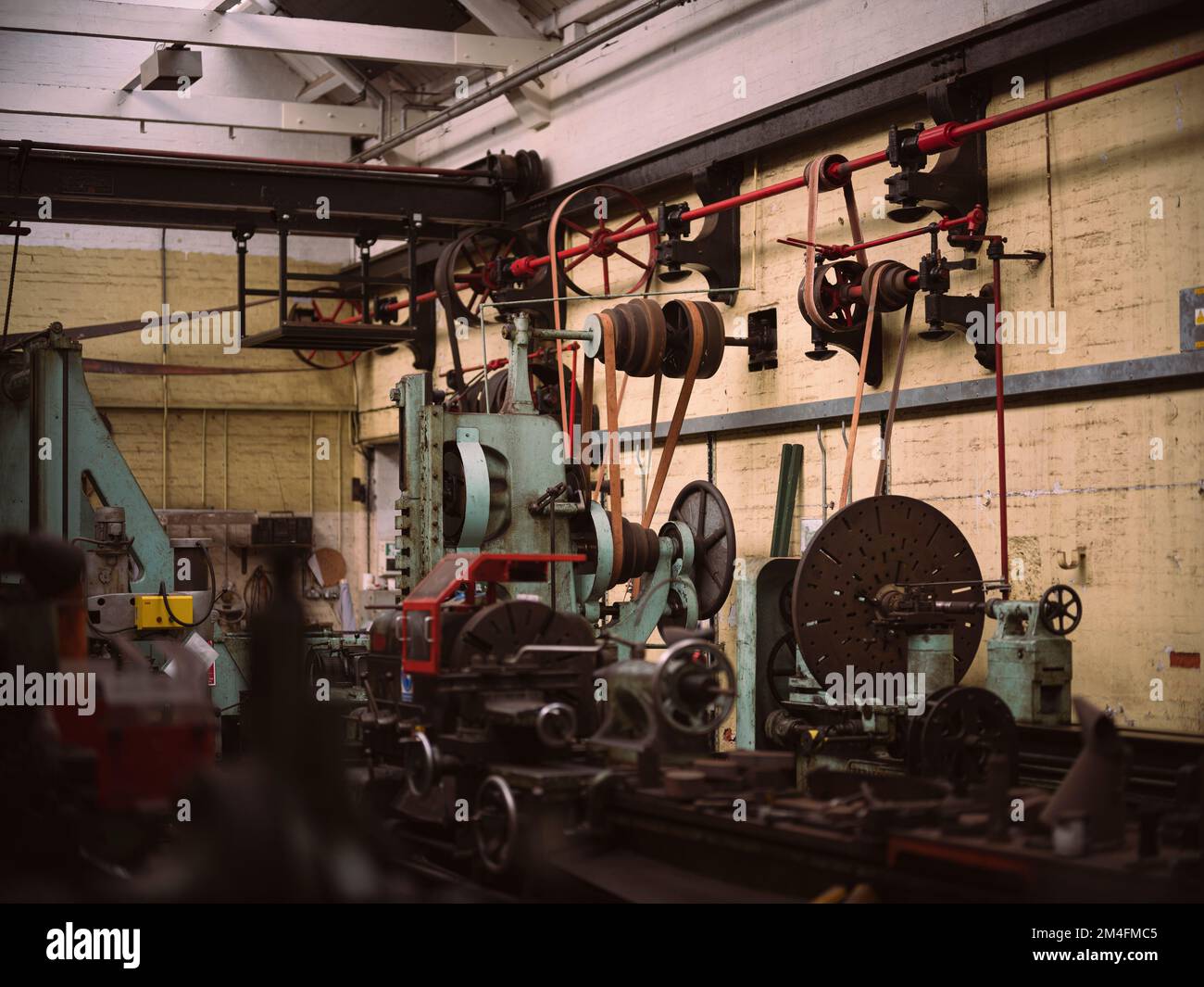 The belt drive system in the machine workshop in Underfall Yard ...