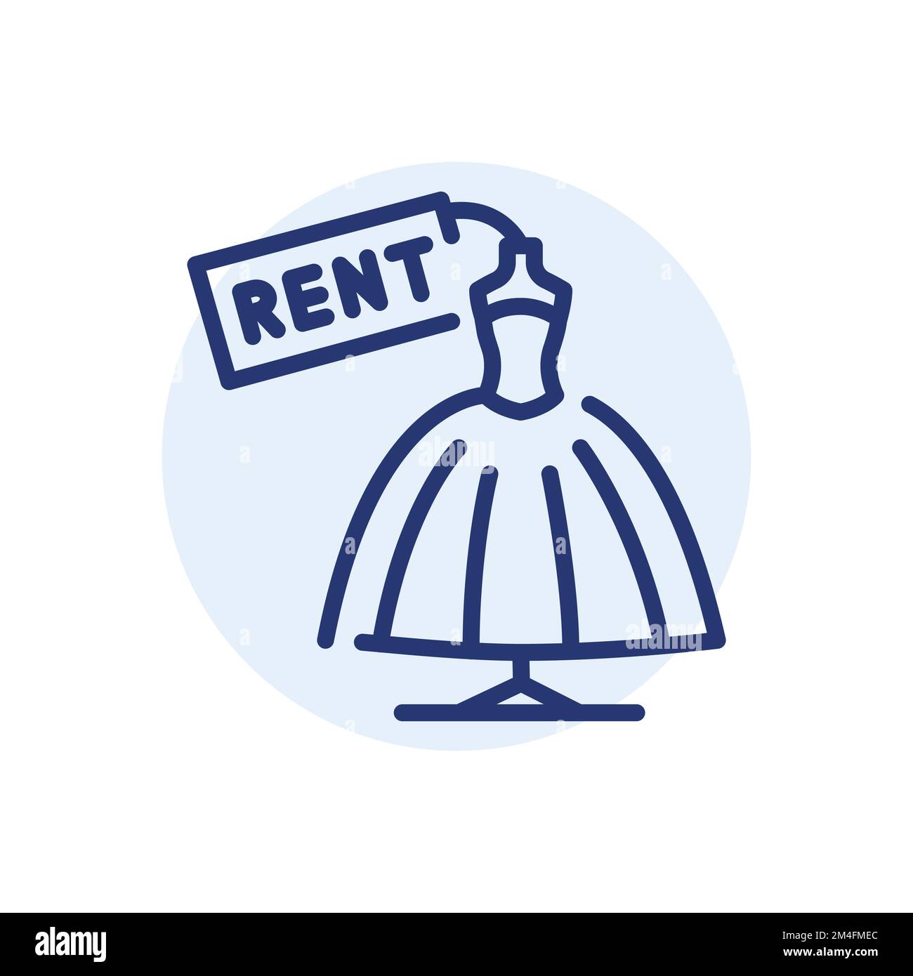 Wedding dress rental black line icon. Bride`s clothes. 24 hour rent ...