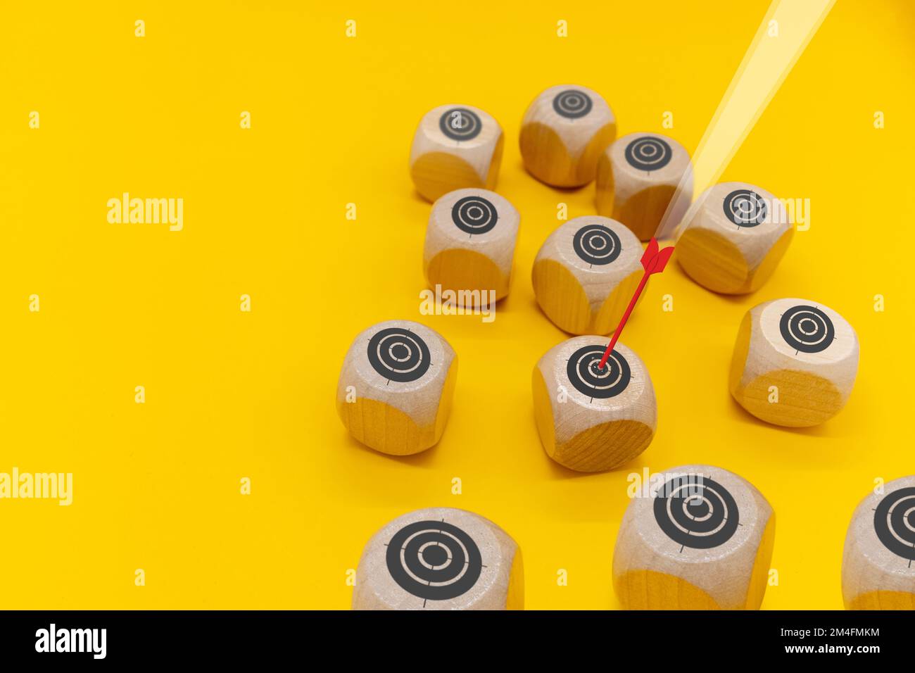 The concept of hitting a target with an arrow Stock Photo - Alamy