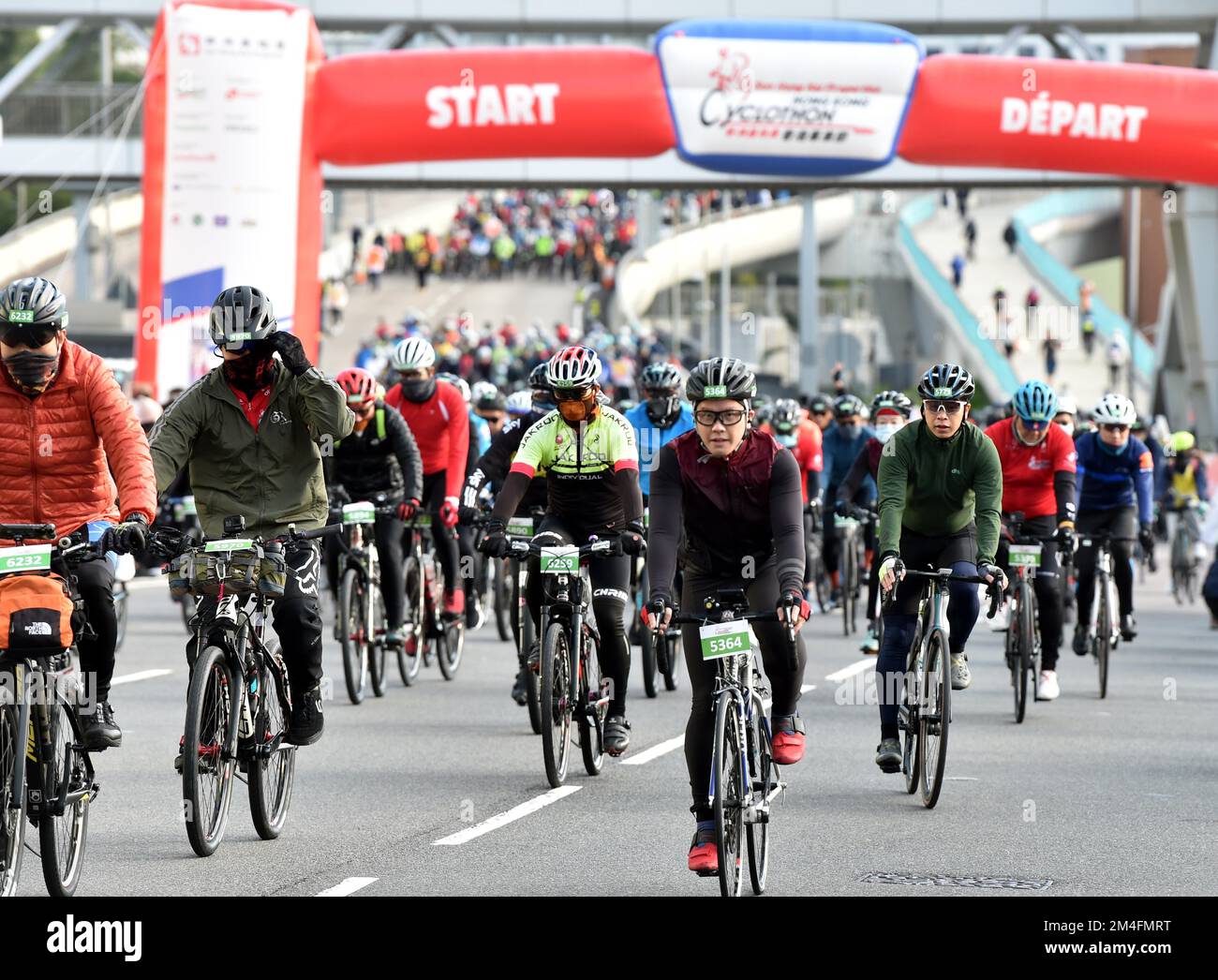 The Hong Kong Cyclothon kicked off in Tsim Sha Tsui, Hong Kong, China ...
