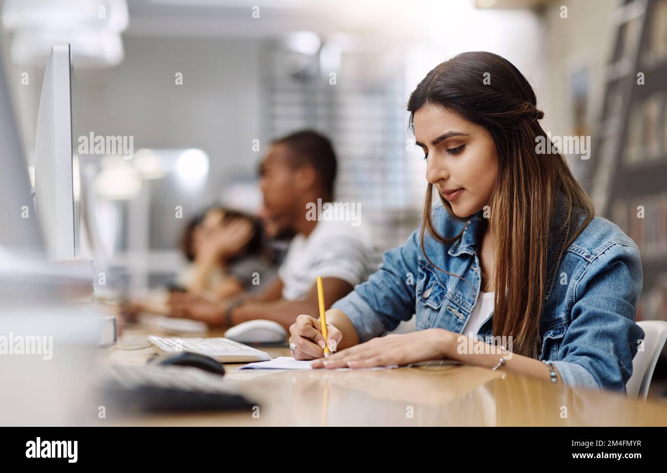 Hard work and determination are the keys to success in life. a young ...