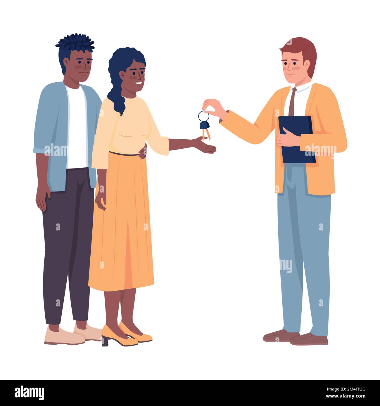 Happy home owners 2D vector isolated illustration Stock Vector Image & Art - Alamy