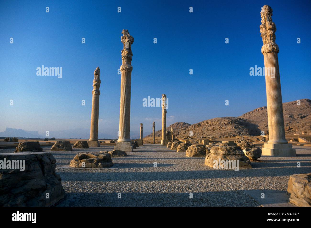 The Remains of the Hall of a Hundred Columns. Persepolis, the former ...