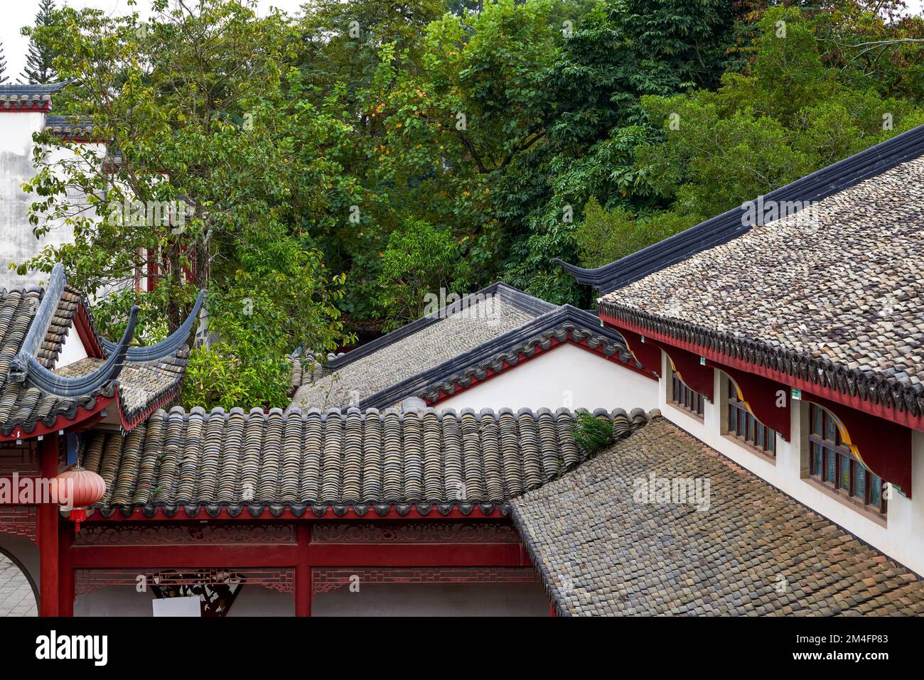 Ancient wooden structure buildings in traditional Chinese gardens Stock ...