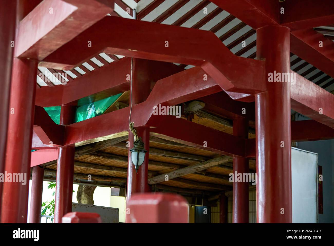 Ancient wooden structure buildings in traditional Chinese gardens Stock ...
