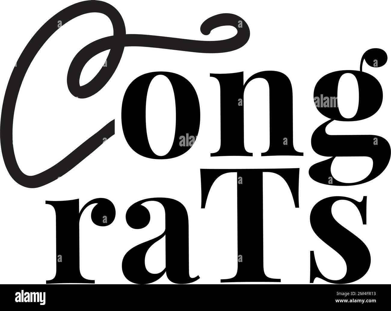 Congrats lettering. Handwritten modern calligraphy, brush painted ...