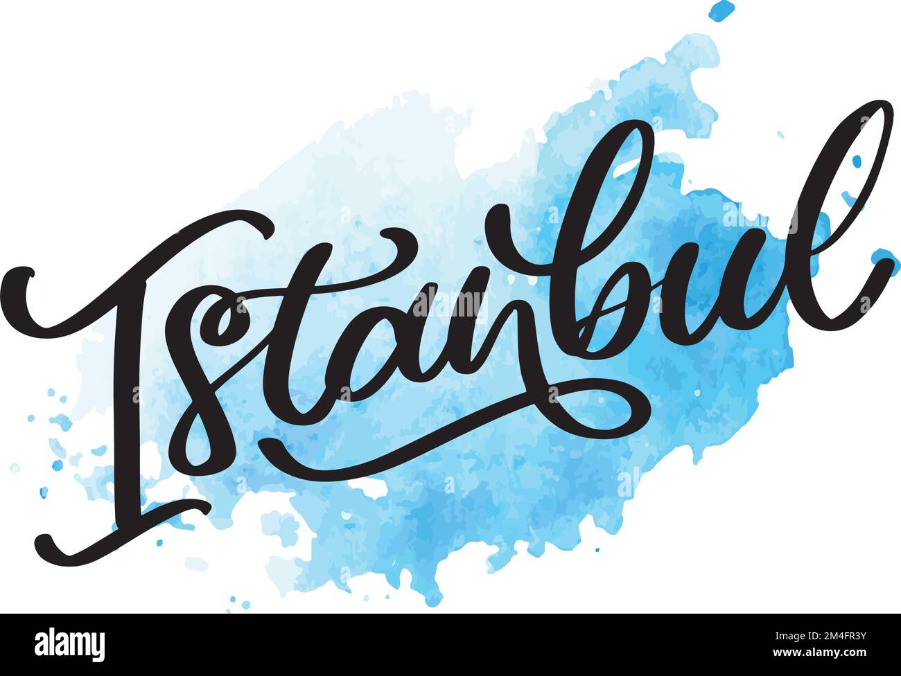 Istanbul. Hand lettering. Vector logo of Istanbul in black color with ...