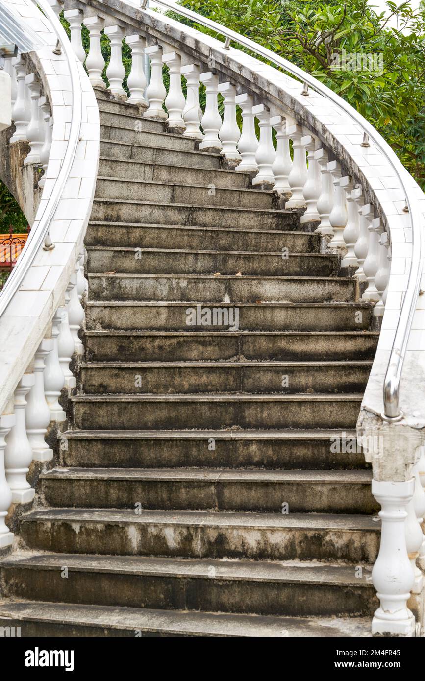 Western-style building with white pillars and railings Stock Photo - Alamy