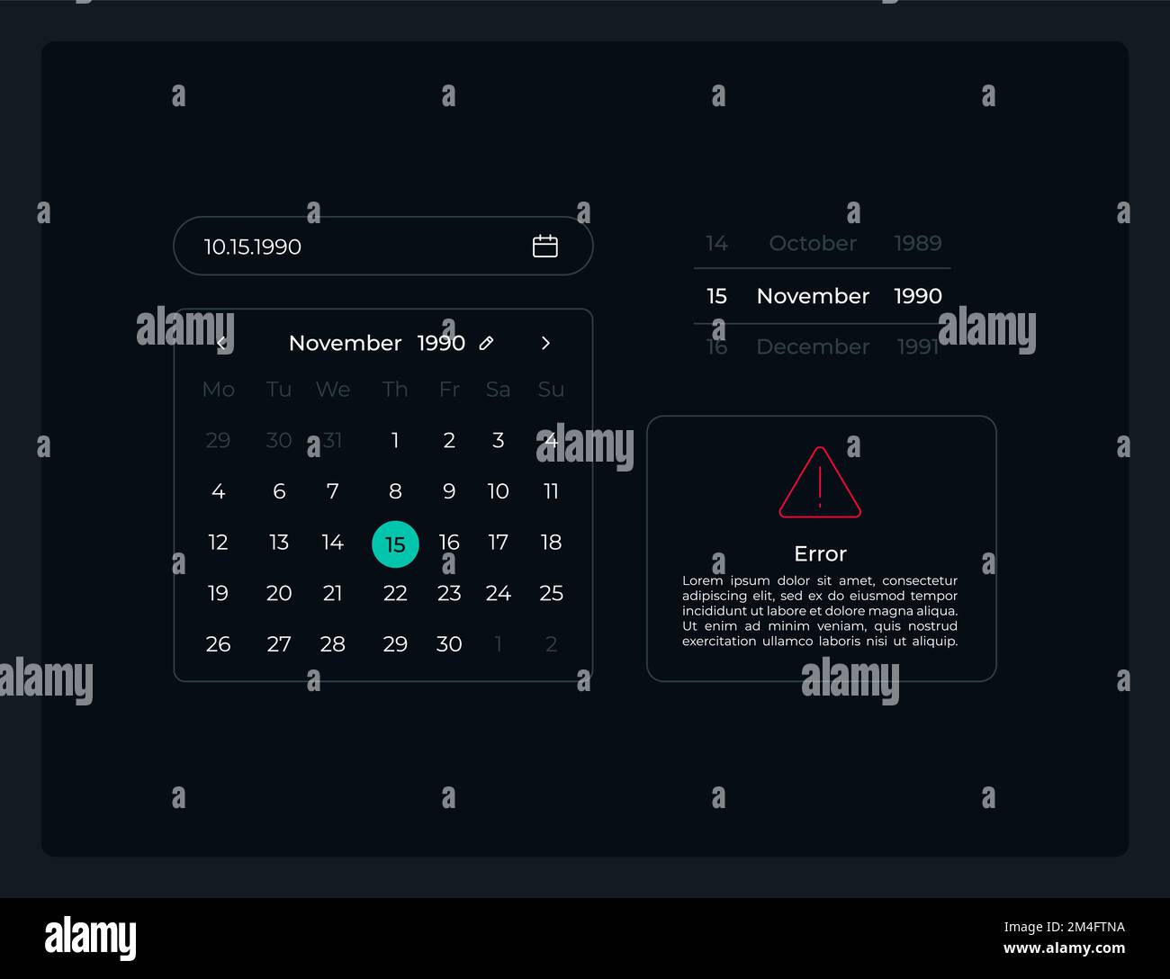 Date picker hi-res stock photography and images - Alamy