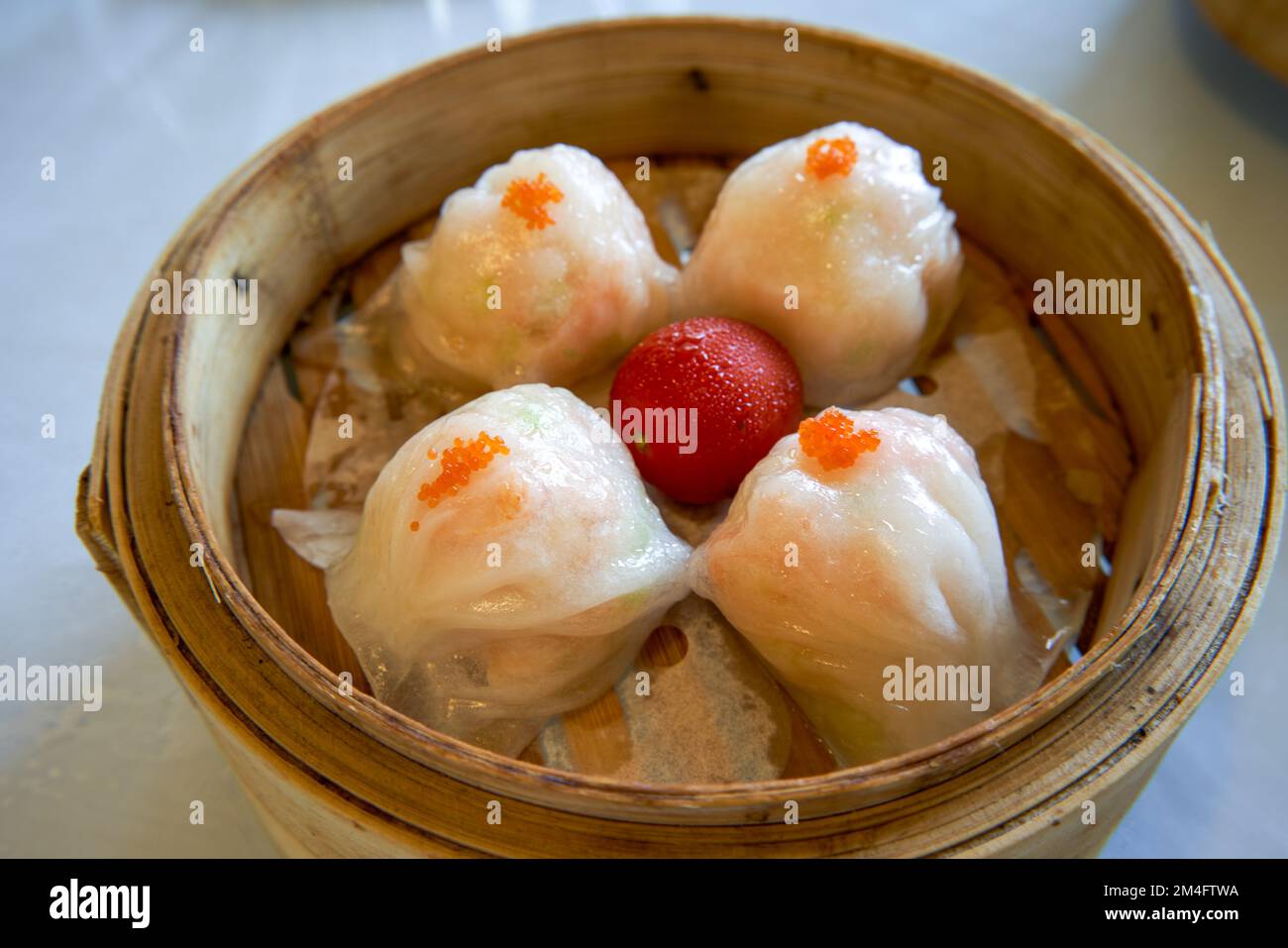 A classic and delicious Cantonese morning tea, steamed shrimp dumplings ...