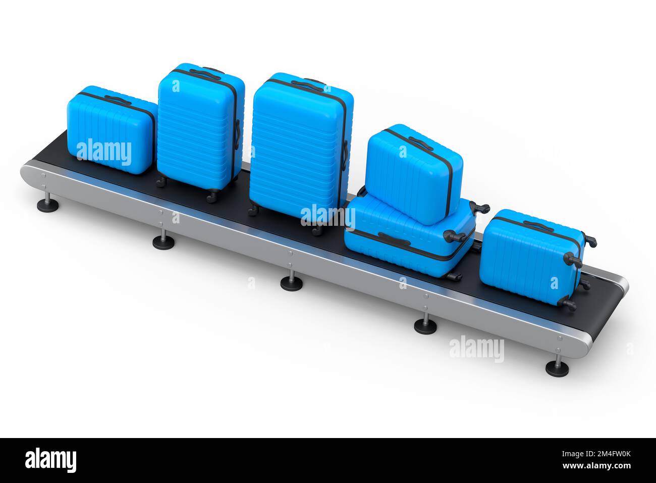 Airport luggage conveyor belt, manufacture line or baggage claim area ...