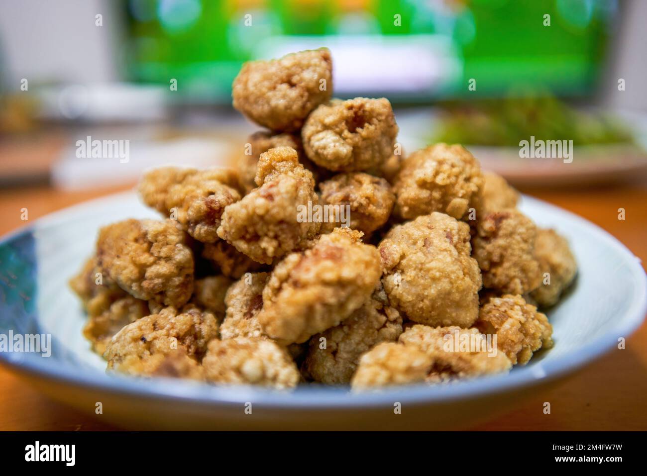 A plate of crispy and delicious fried crispy meat close-up Stock Photo ...