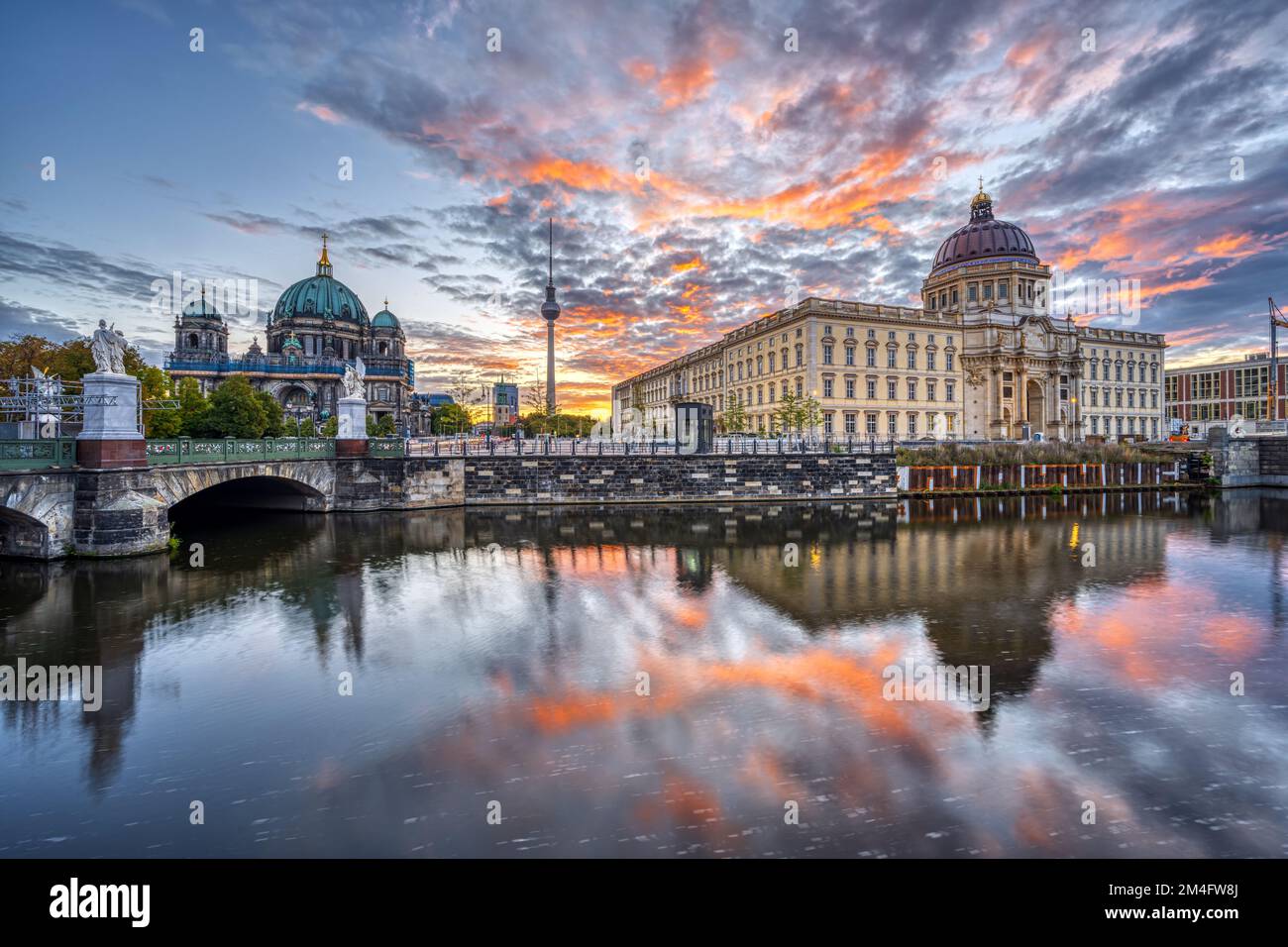 The reconstructed Berlin City Palace with the Television Tower and the ...