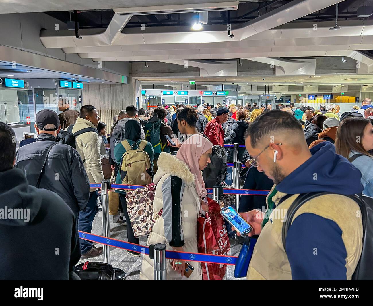 Paris, France, Charles-de-Gaulle ROissy Airport, Arrivals, Immigration ...