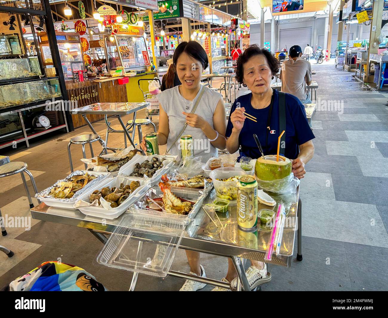 Bangkok, Thailand, Thawi Watthana, Thonburi Market Place, Food Market ...