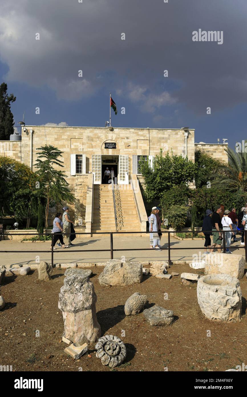 The museum of archaeology in the Citadel, Amman city, Jordan, Middle ...