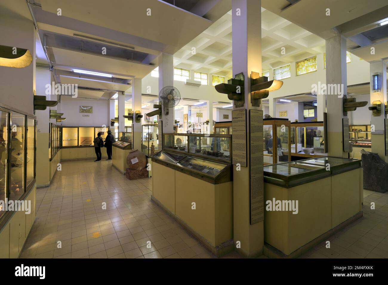 The interior of the museum of archaeology in the Citadel, Amman city ...