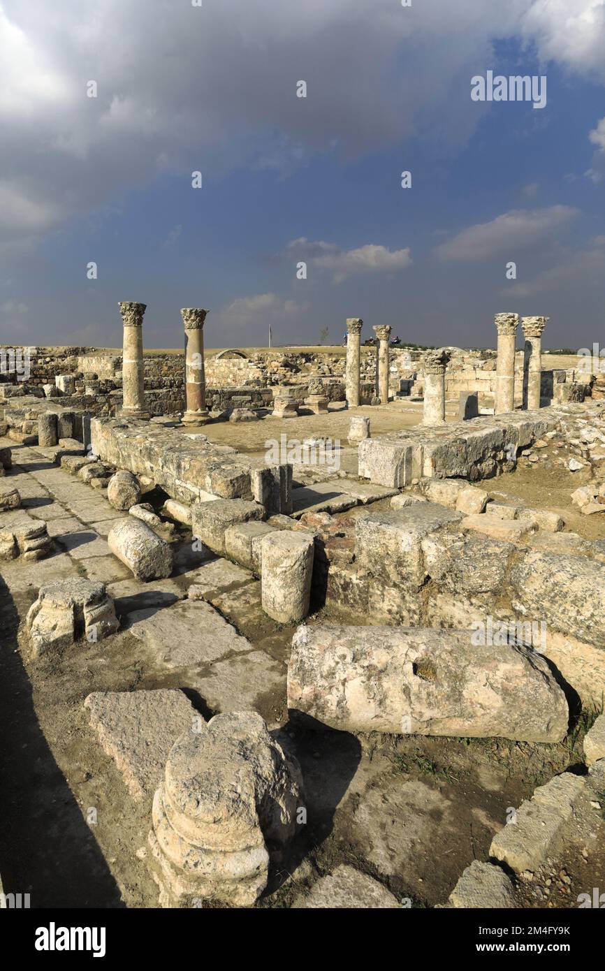 The Byzantine church in the Citadel, Amman city, Jordan, Middle East ...