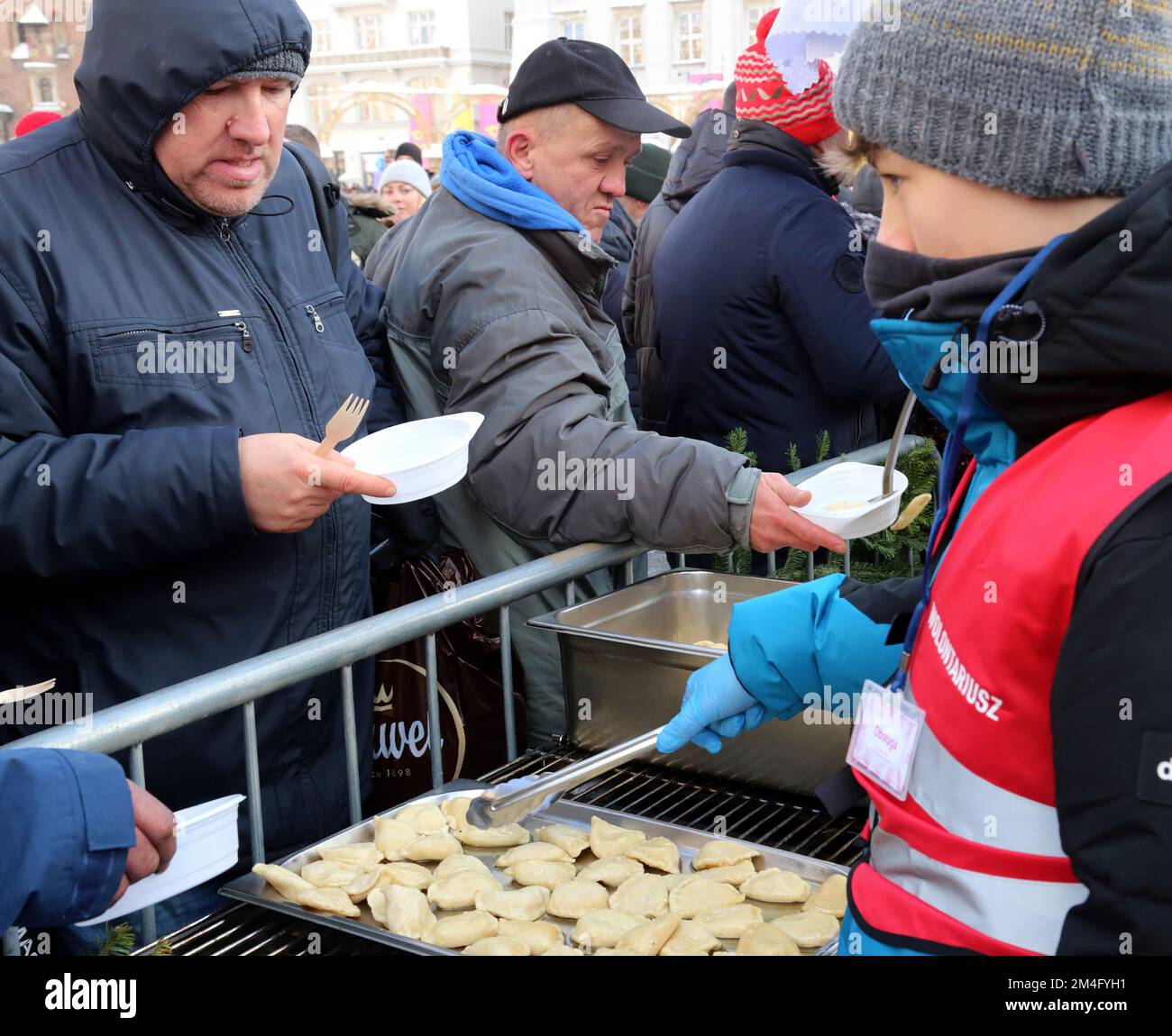 Cracow. Krakow. Poland. Christmas Eve for the poor and the homeless at ...