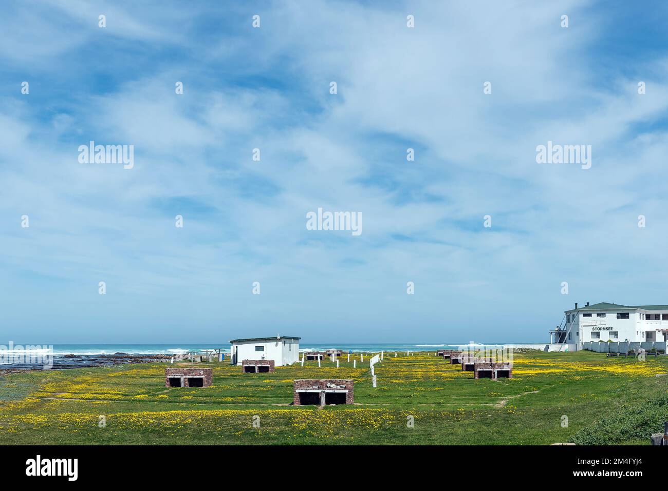 LAgulhas, South Africa - Sep 21, 2022: A caravan park in LAgulhas in ...