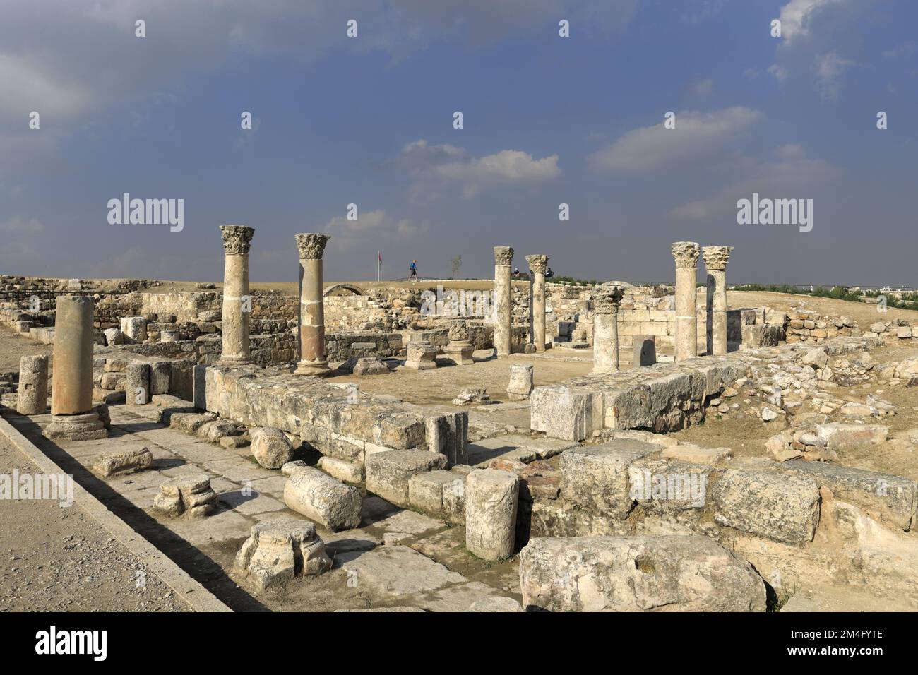 The Byzantine church in the Citadel, Amman city, Jordan, Middle East ...