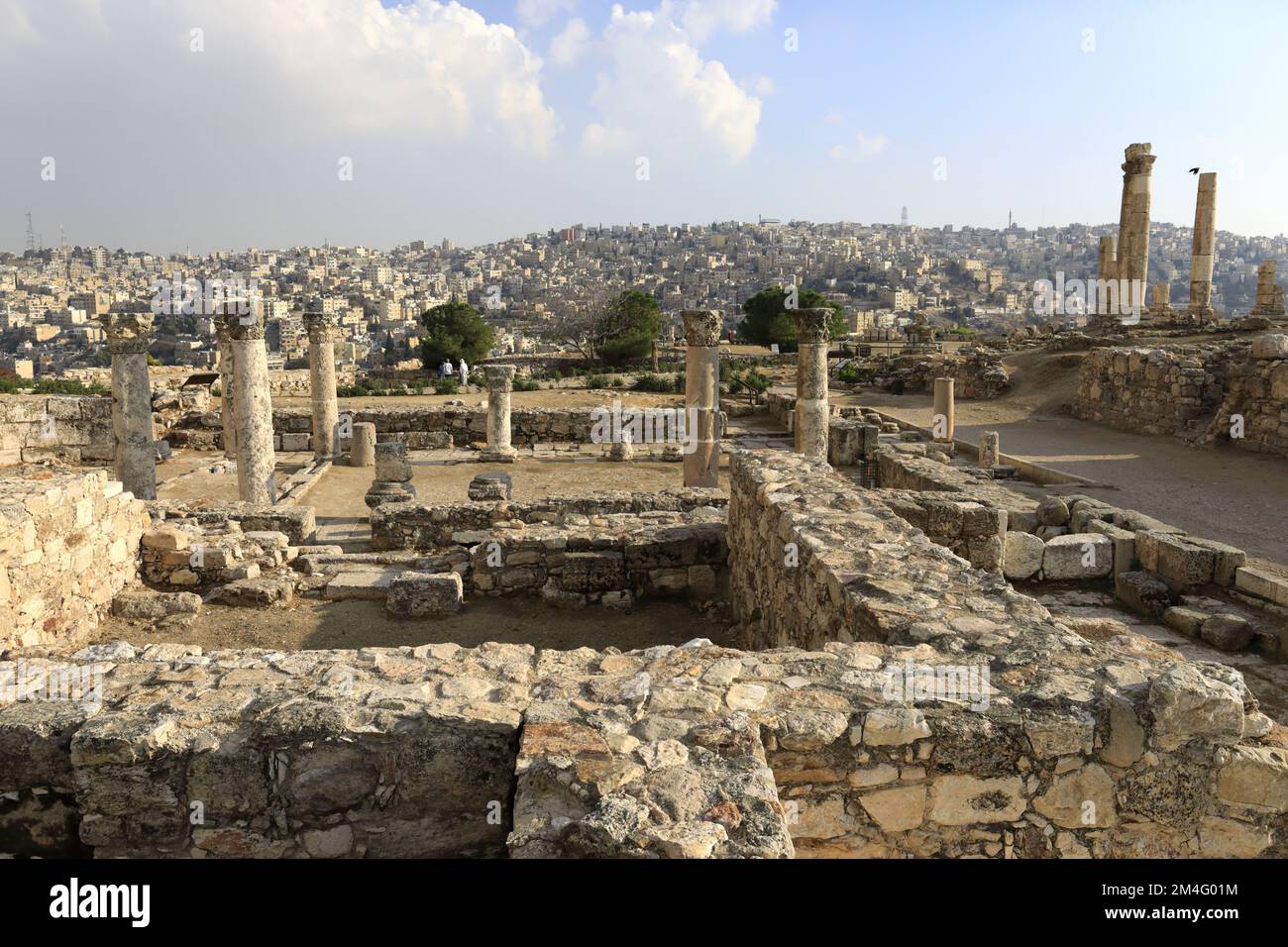 The Byzantine church in the Citadel, Amman city, Jordan, Middle East ...
