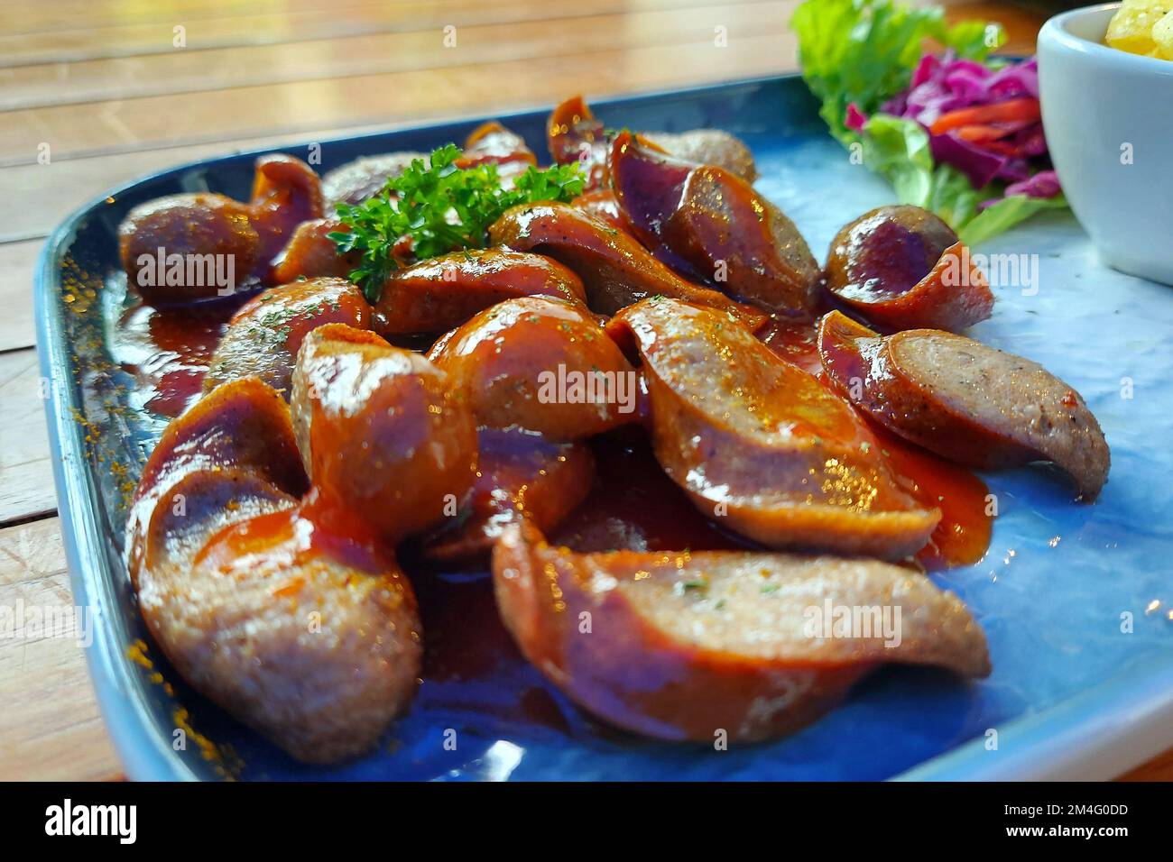 Western Food Sausage with fries at Cafe Bogor, West Java, Indonesia ...