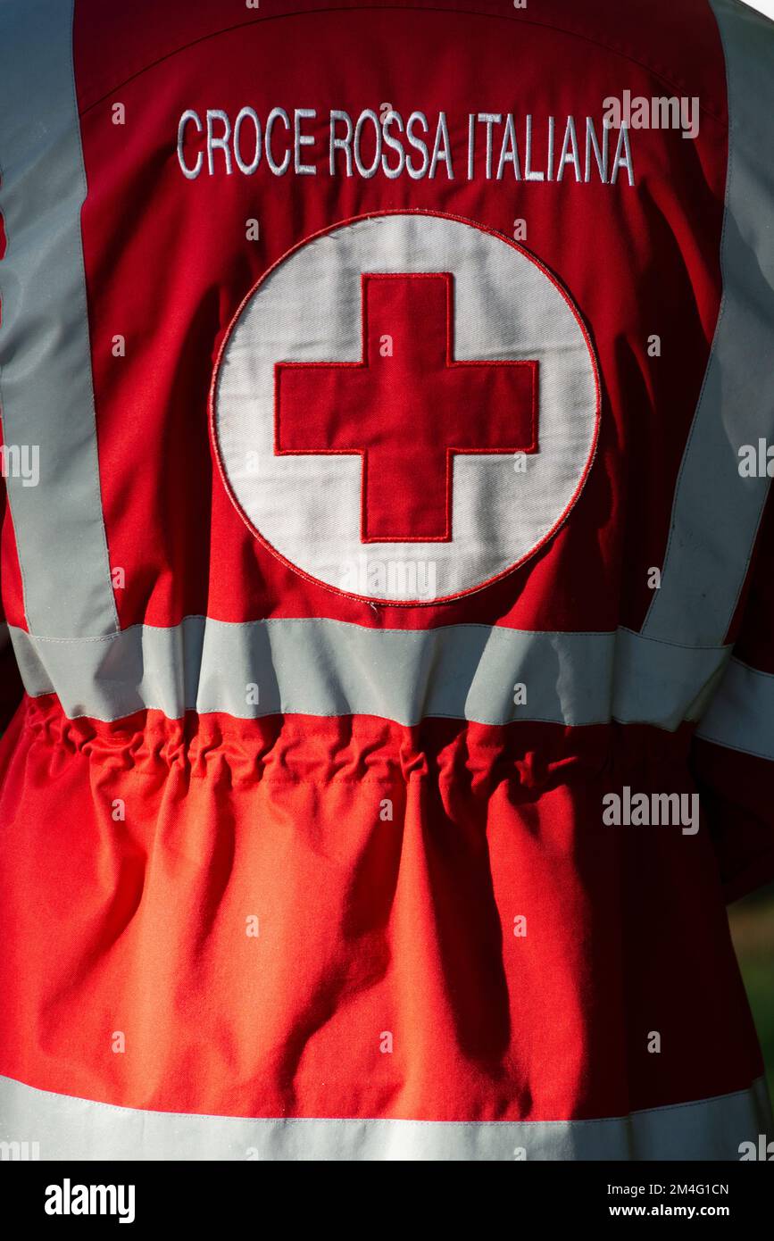 Italy, Lombardy, Croce Rossa Italiana Uniform Stock Photo - Alamy