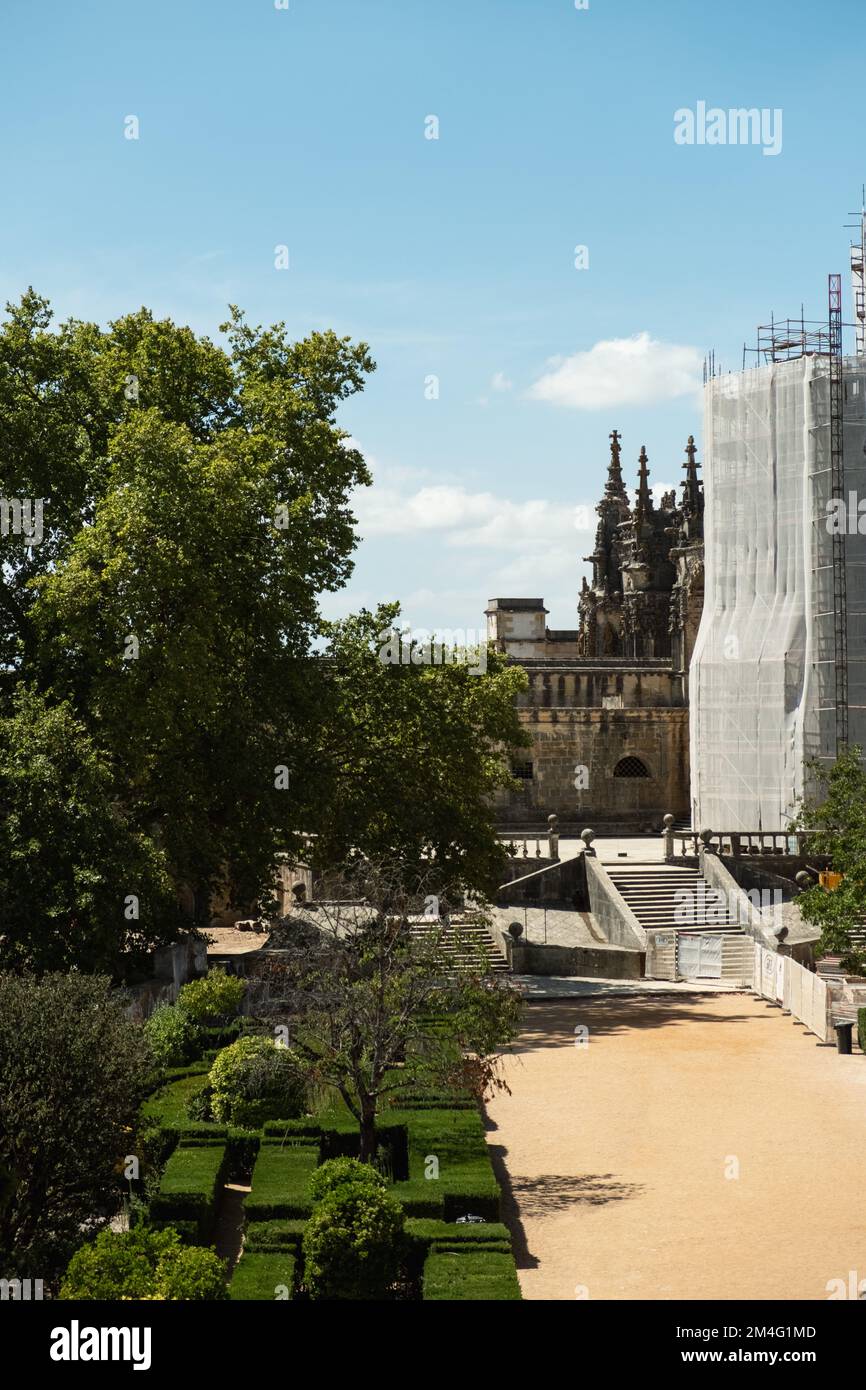 Convent of Christ or Convento de Cristo, ornately sculpted, Manueline ...