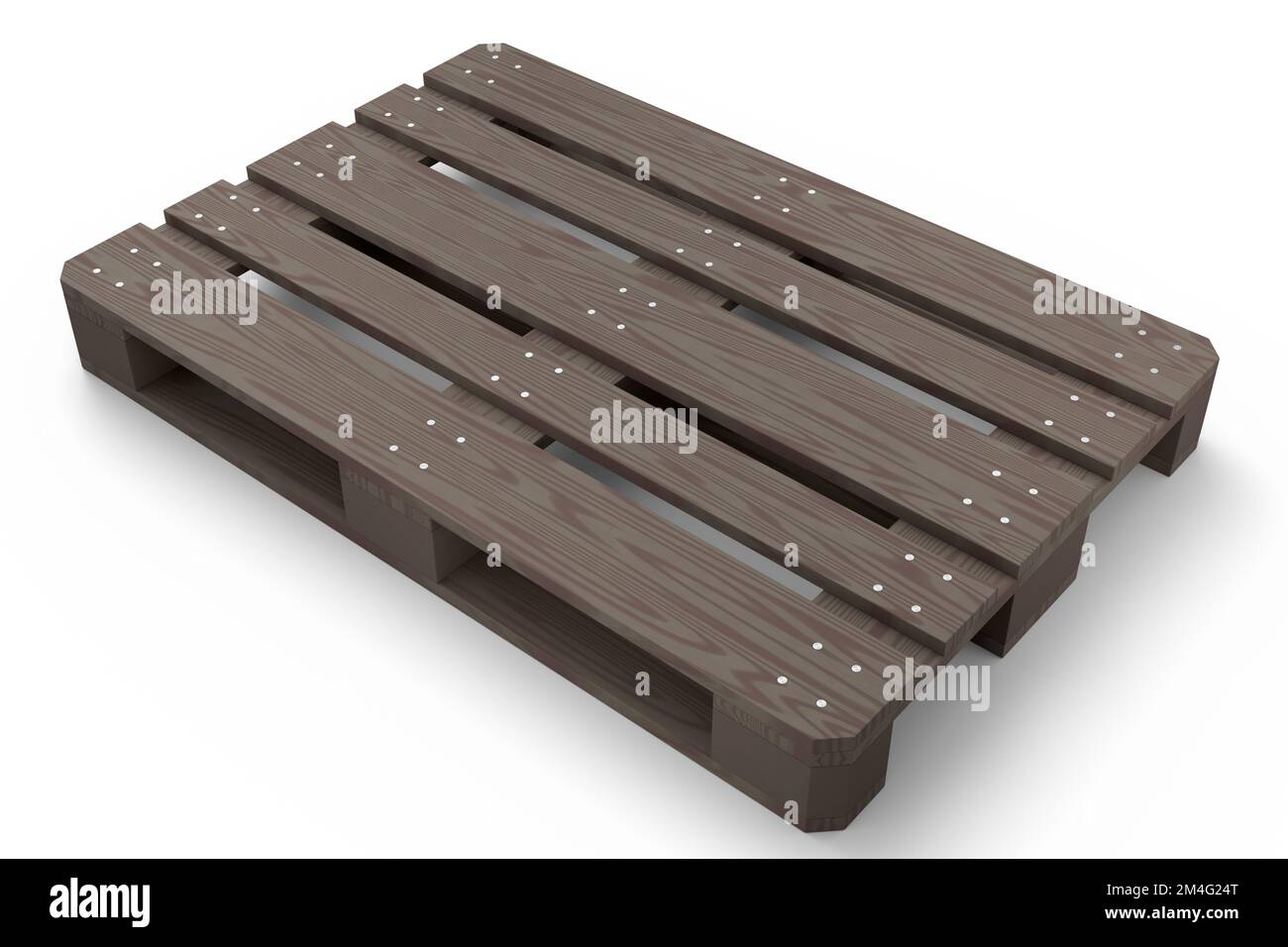 Wooden pallet for warehouse cargo storage isolated on white background ...