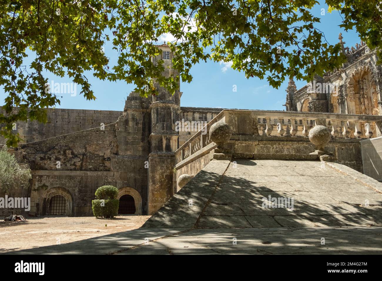 Convent of Christ or Convento de Cristo, ornately sculpted, Manueline ...