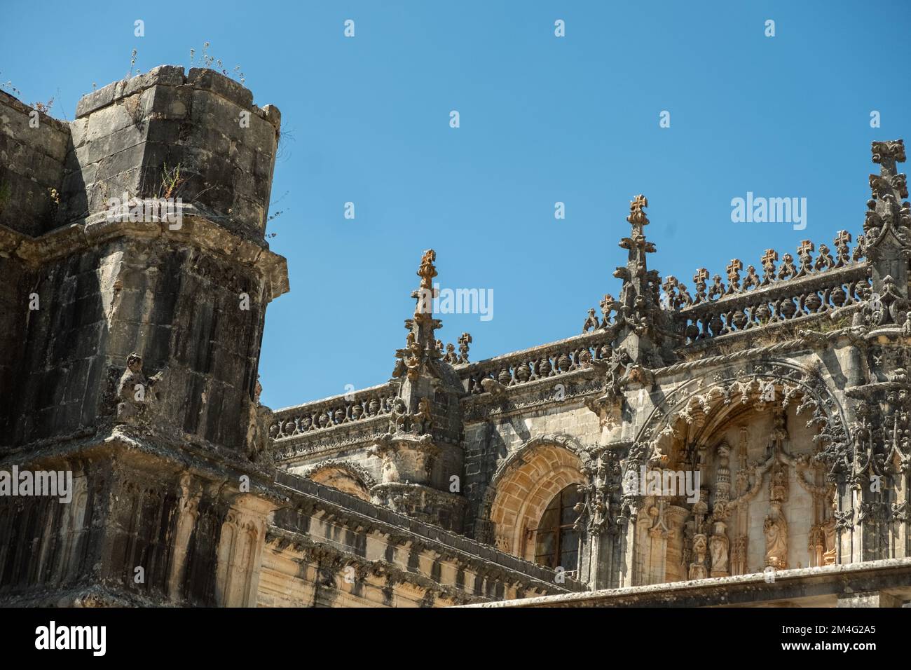 Convent of Christ or Convento de Cristo, ornately sculpted, Manueline ...