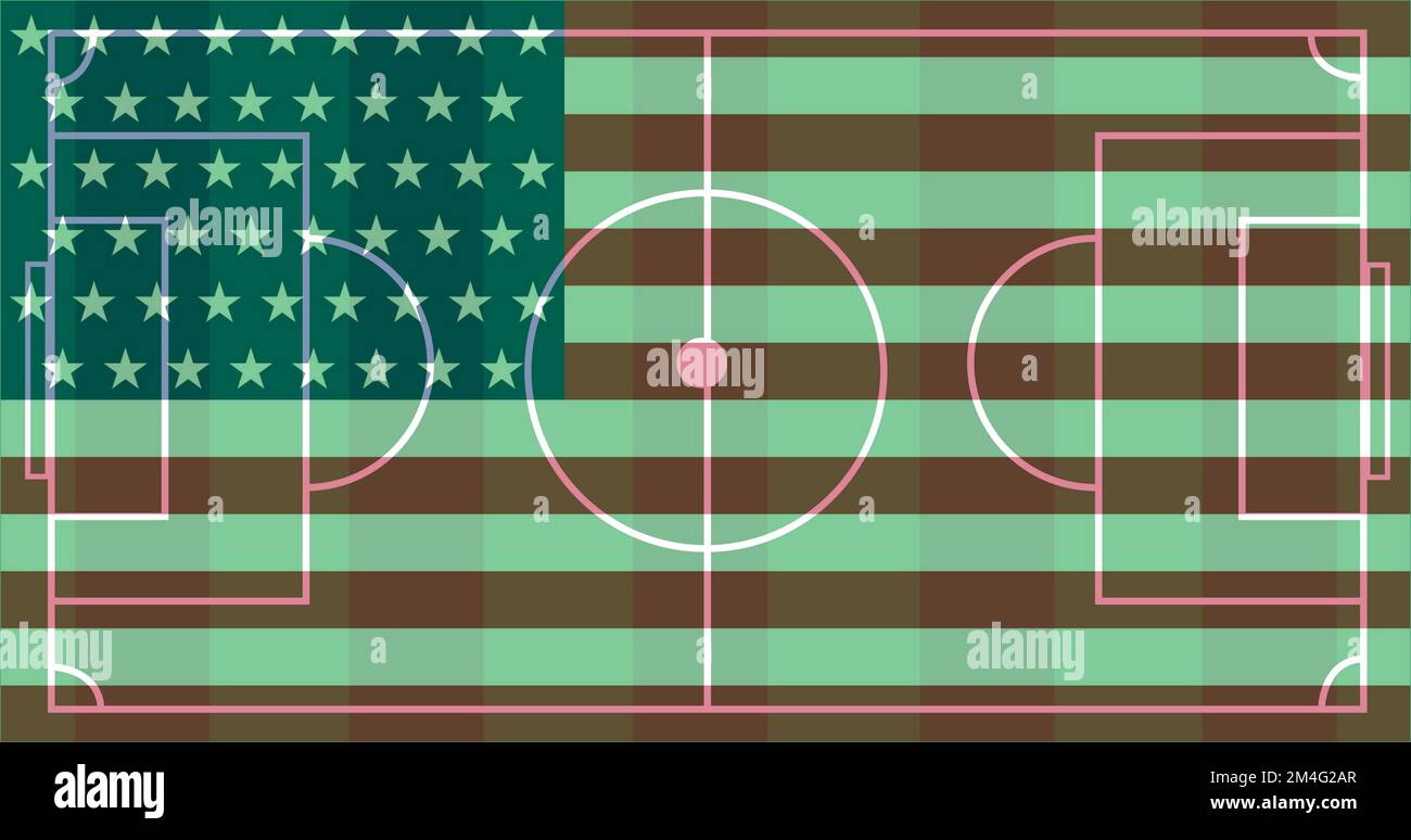 American flag football field hi-res stock photography and images - Alamy