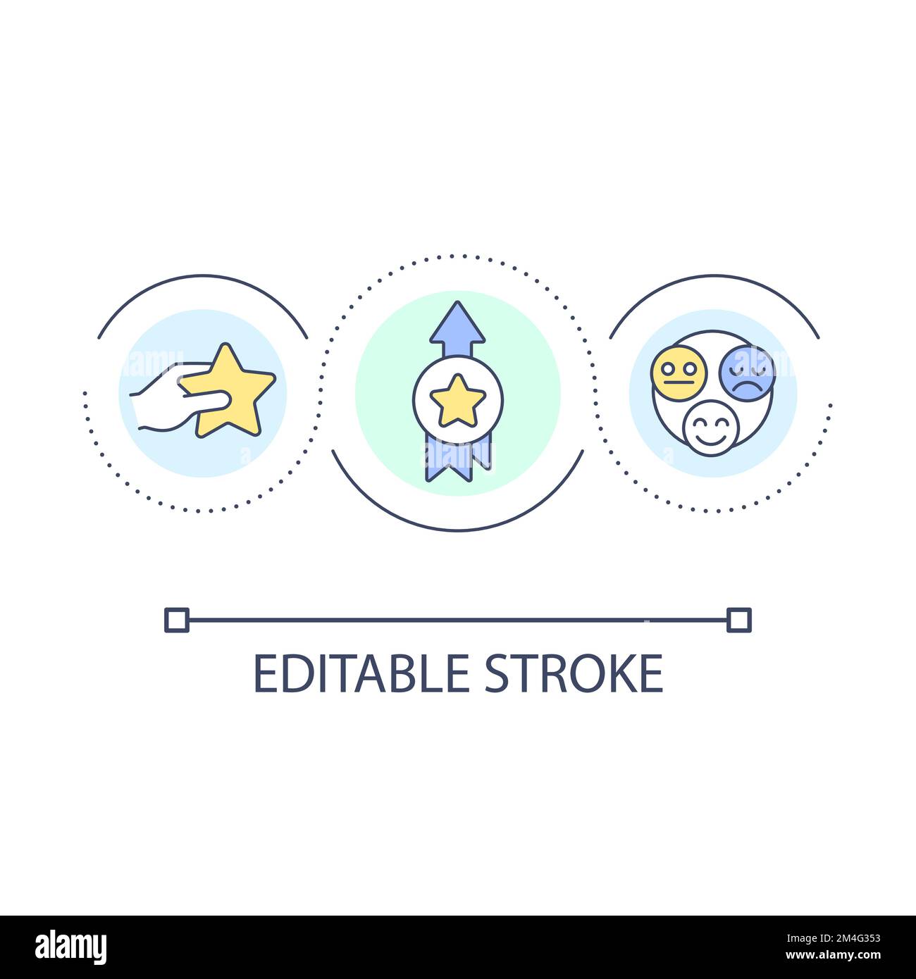 Build brand reputation with testimonials loop concept icon Stock Vector ...