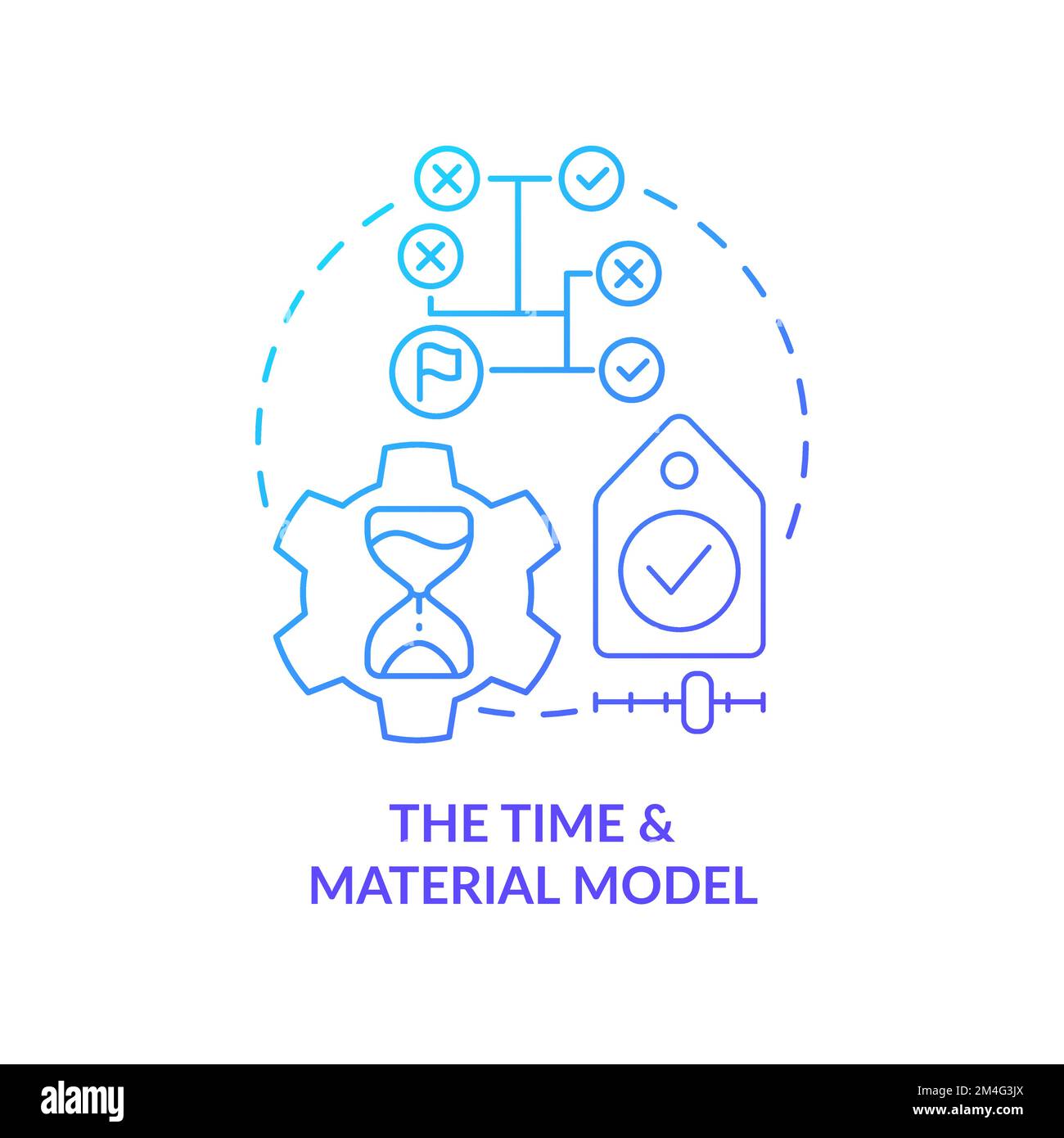 Time and material model blue gradient concept icon Stock Vector Image & Art - Alamy