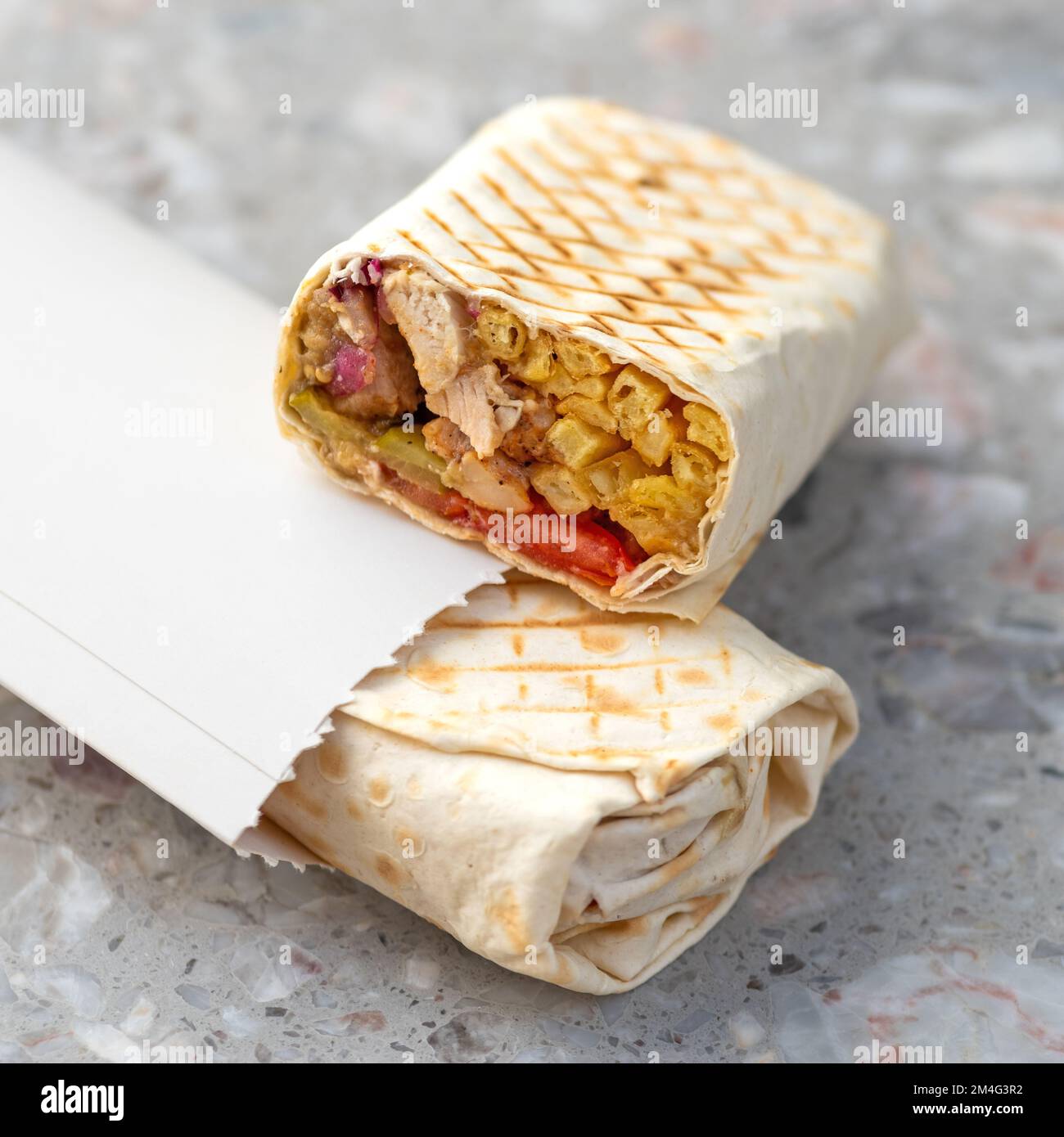 Shawarma sandwich gyro fresh roll of lavash, chicken beef shawarma ...